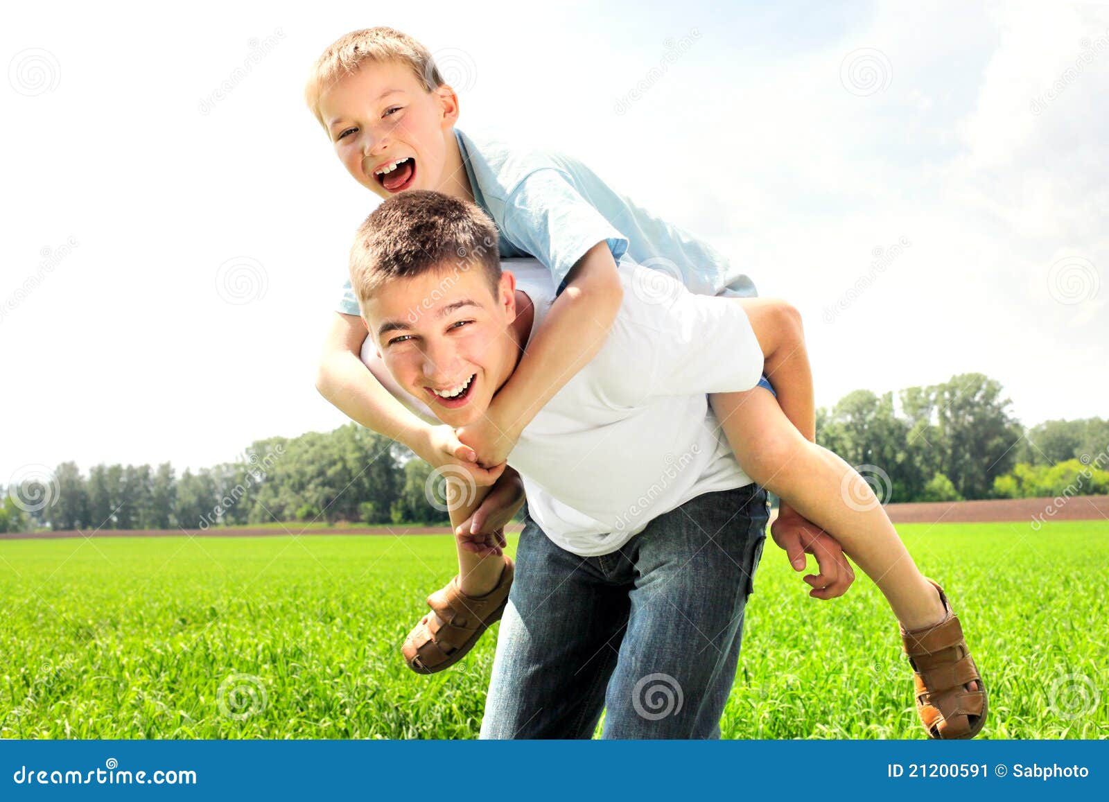 Happy brothers stock image. Image of male, caucasian - 21200591