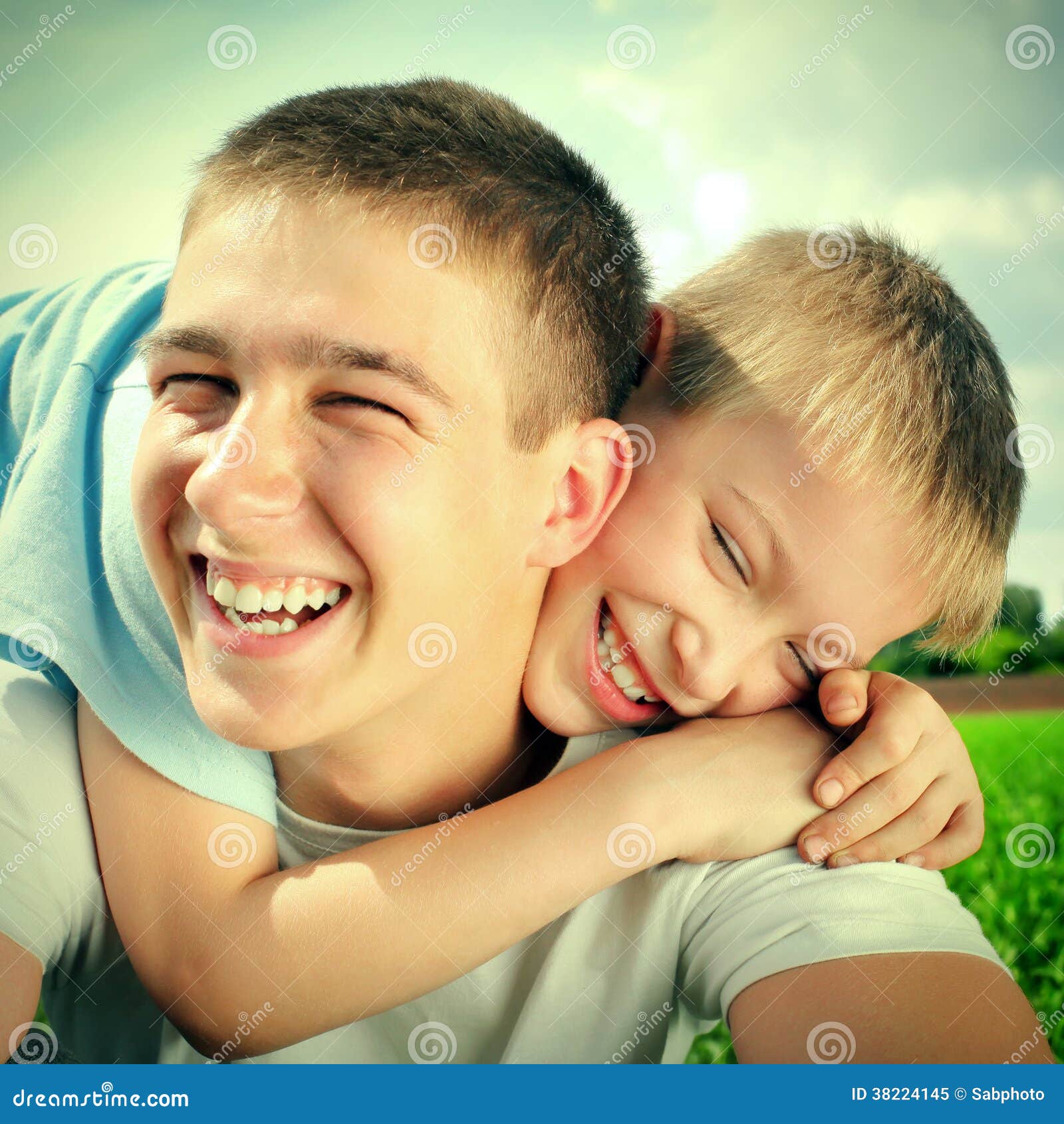 Happy Brothers stock image. Image of male, smile, lifestyles - 38224145