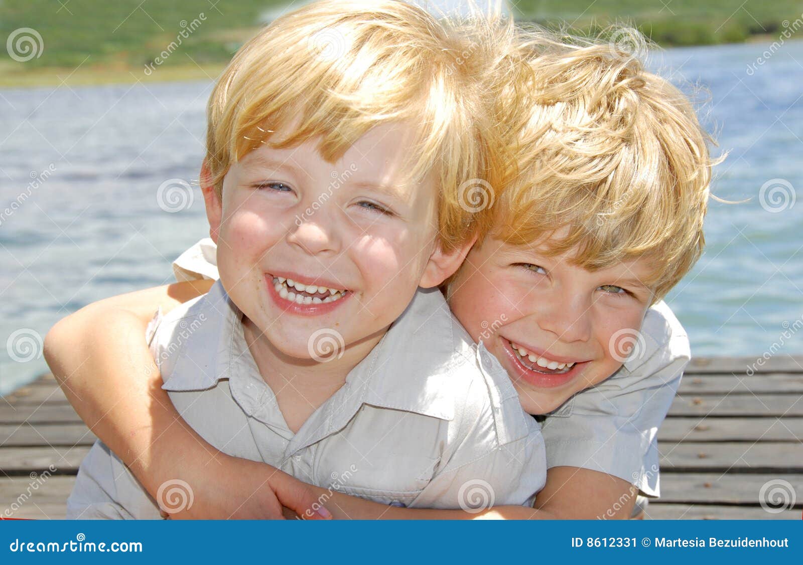 Happy brothers stock image. Image of love, natural, blond - 8612331