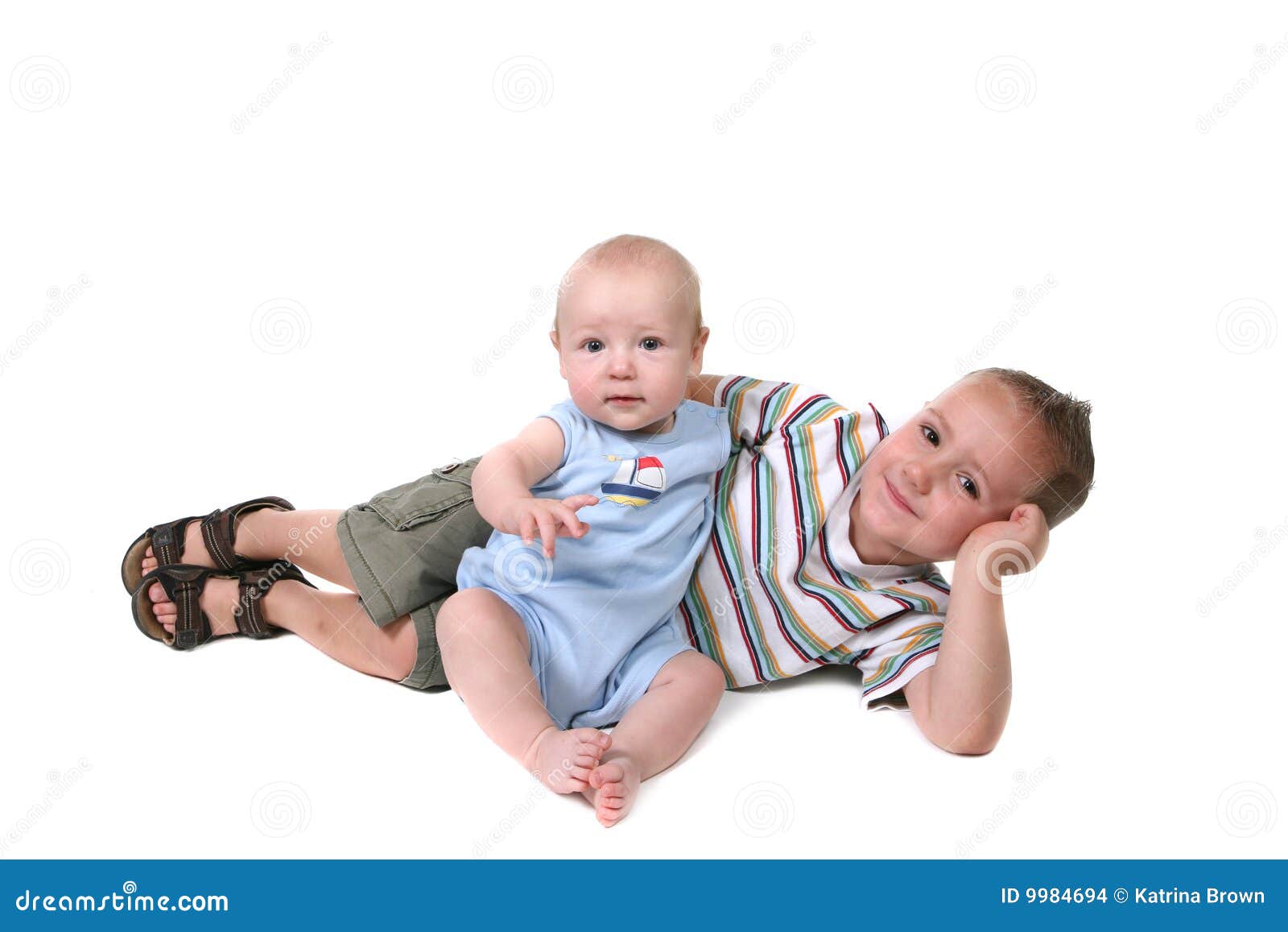 Happy Brothers Interacting Together Stock Photo - Image of silly ...