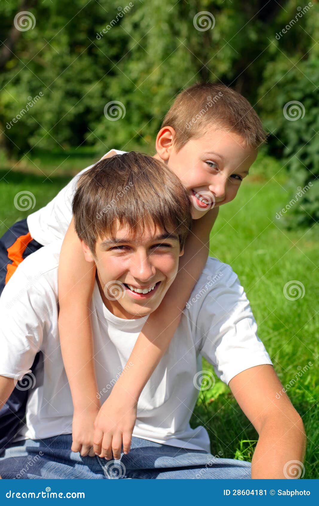 Happy Brothers Portrait stock image. Image of attractive - 28604181