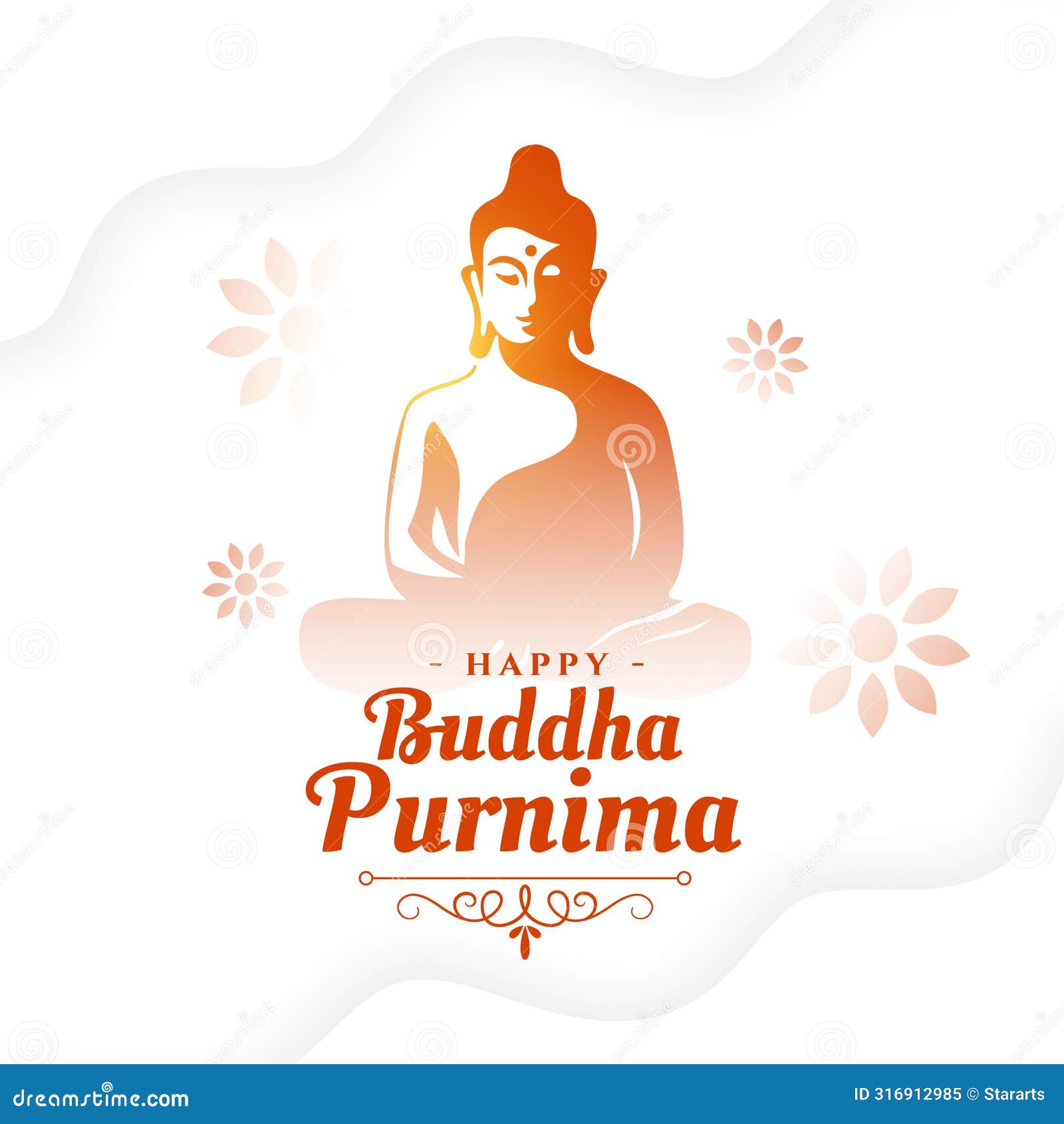 Happy Buddha Or Guru Purnima Wishes Dark Wallpaper Design Vector ...