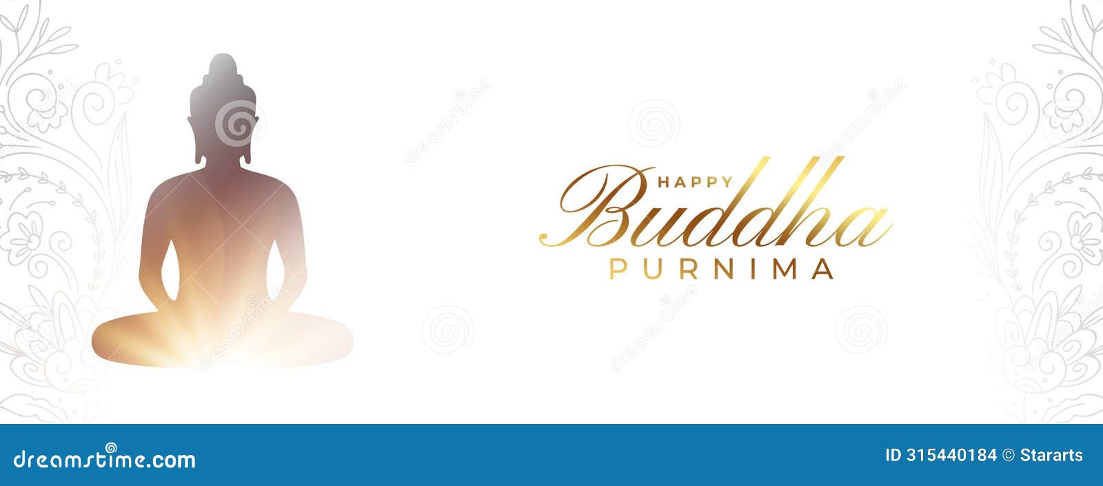 Happy Buddha Or Guru Purnima Wishes Dark Wallpaper Design Vector ...