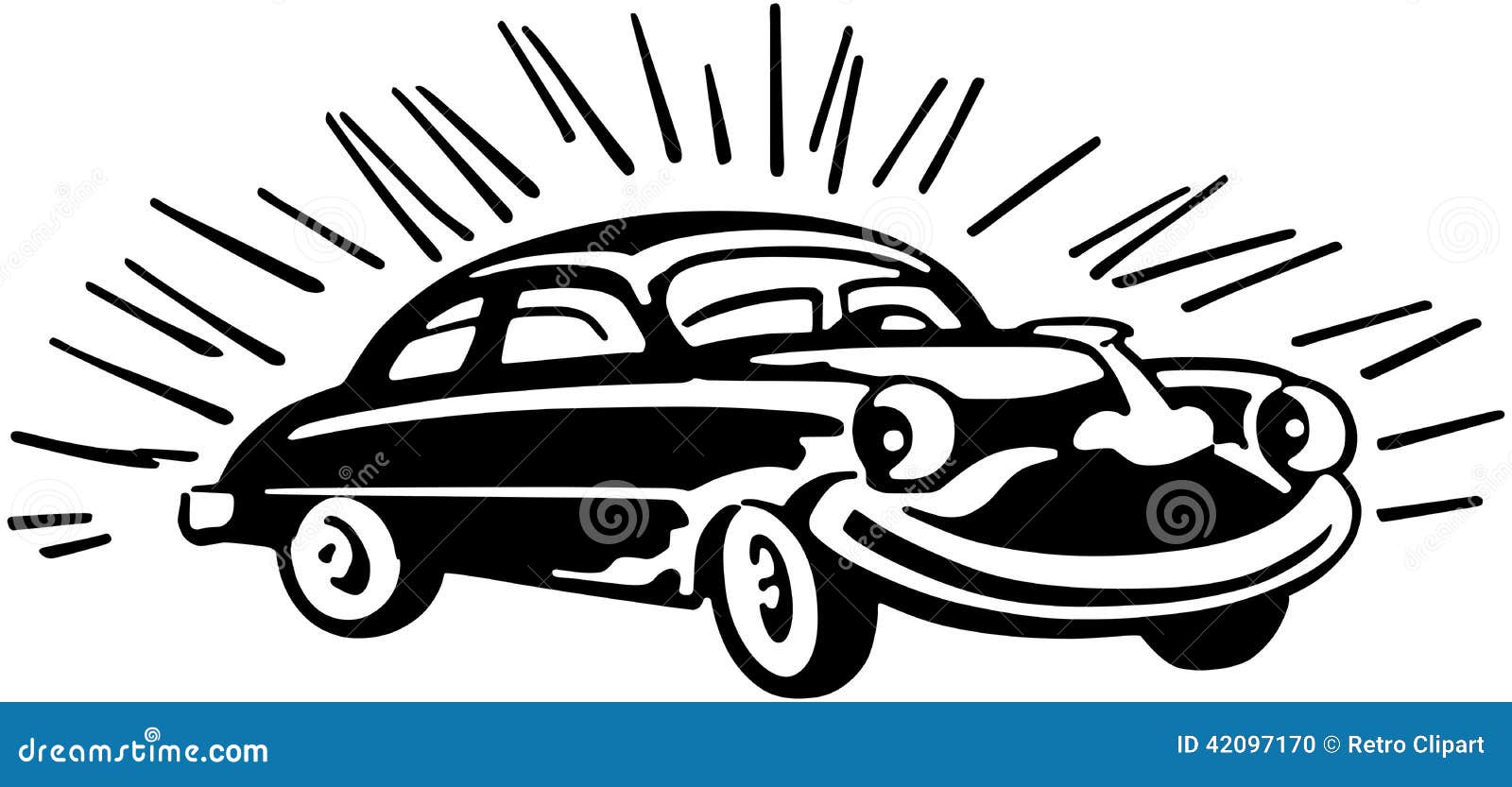 Happy Buick stock vector. Illustration of cartoons, forties - 42097170