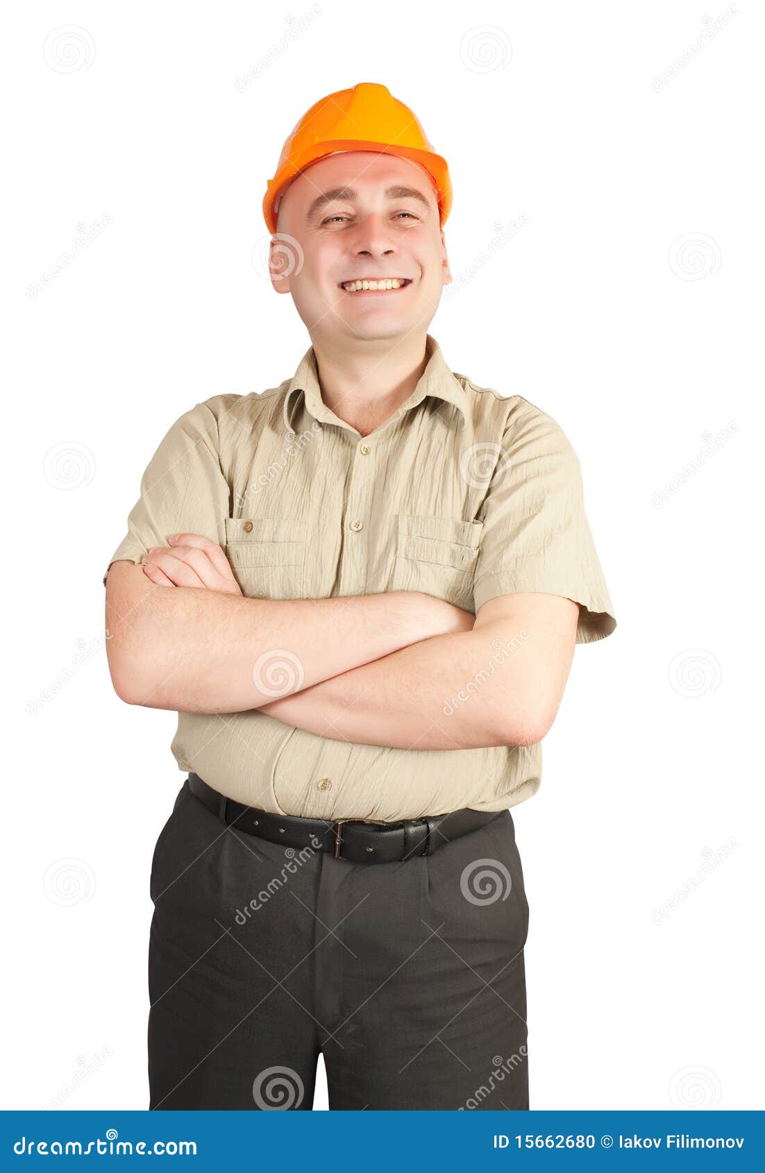Happy builder stock photo. Image of male, businessman - 15662680