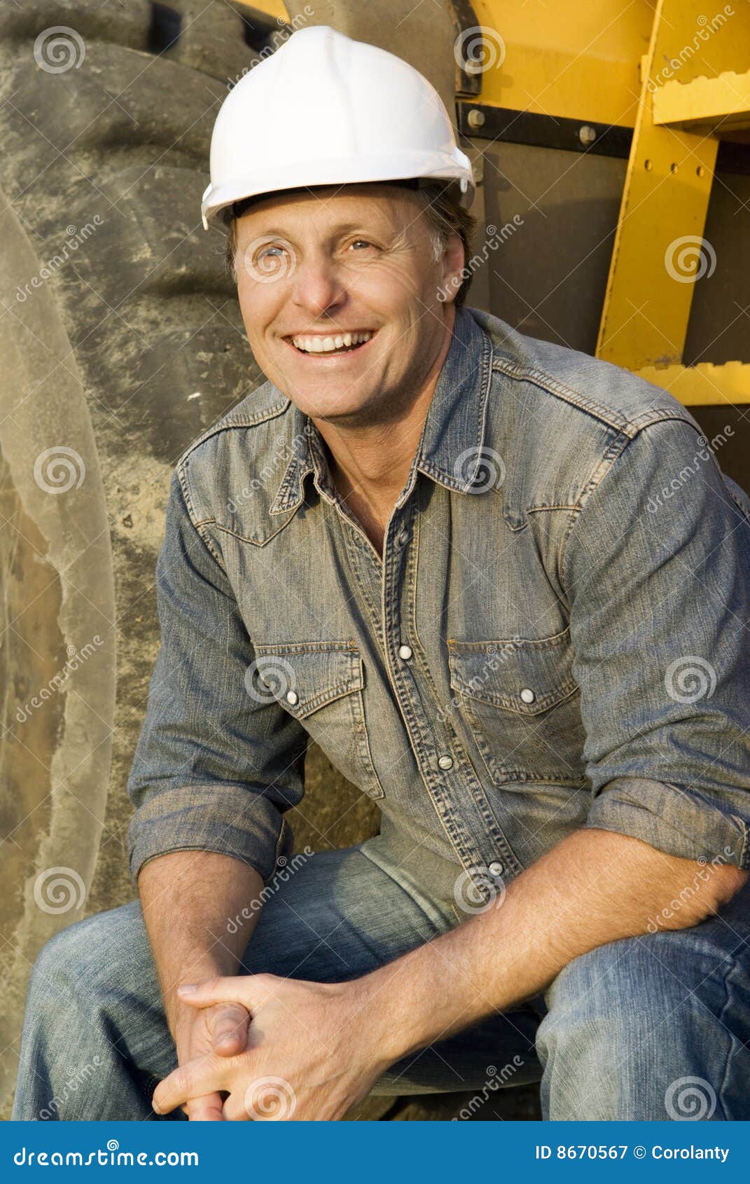 Happy builder stock image. Image of excavation, happy - 8670567
