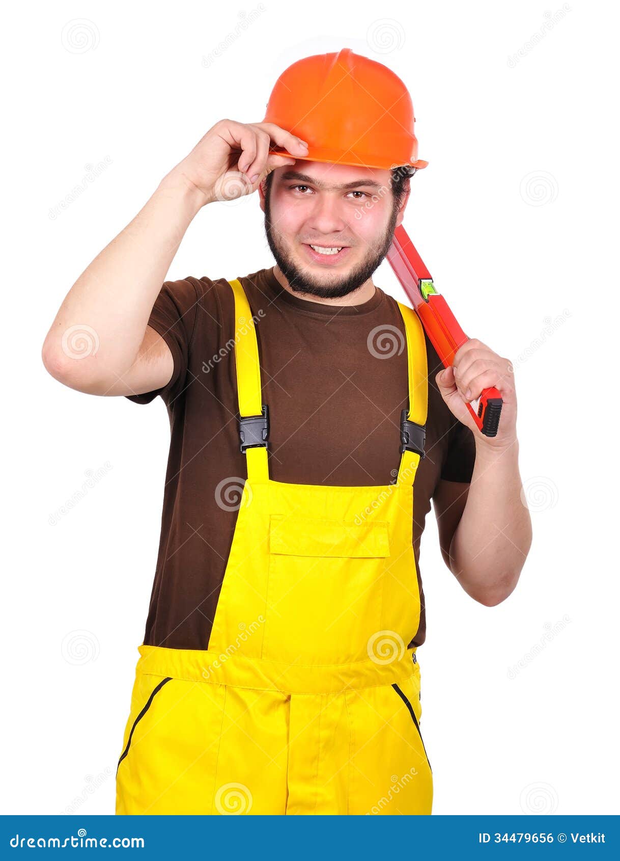 Happy builder stock photo. Image of industry, repair - 34479656