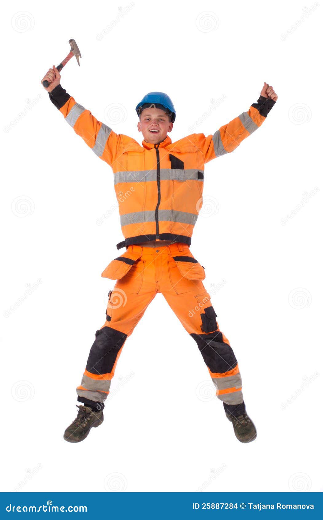 Jumping Hammer Vibratory On Sand Ground At Construction Process In The ...