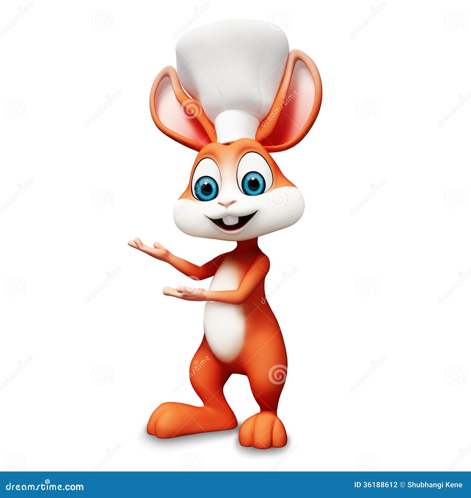 Happy bunny in chef dress stock illustration. Illustration of eating ...