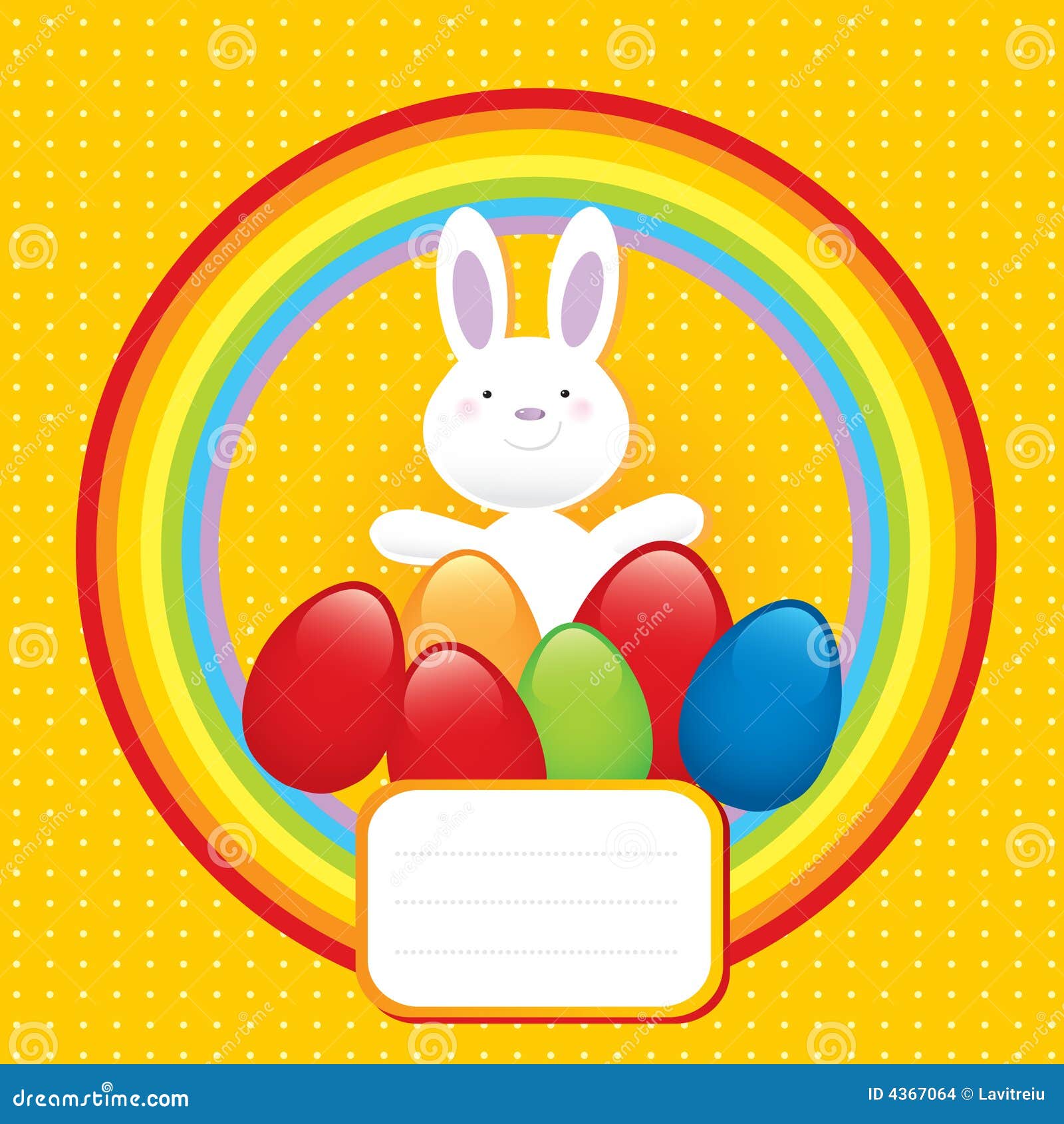 Happy bunny easter symbol stock illustration. Illustration of colorful ...