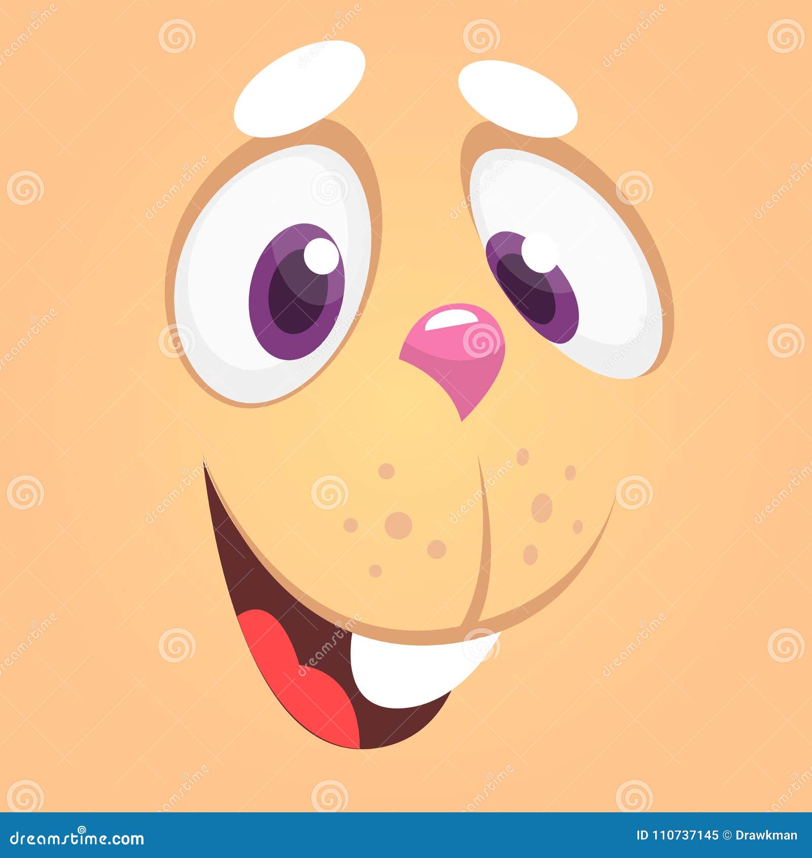 Happy Bunny Rabbit Cartoon. Vector Illustration of Happy Laughing ...