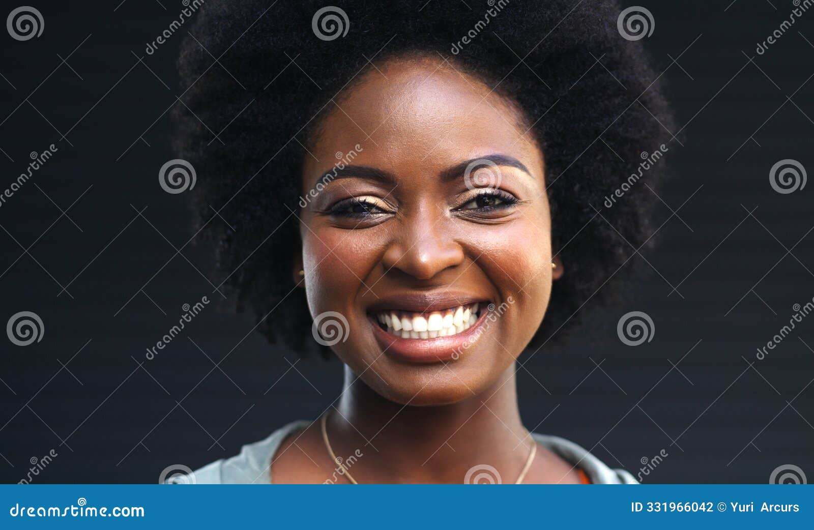 Happy, Business and Black Woman with Portrait on Studio Backdrop for ...