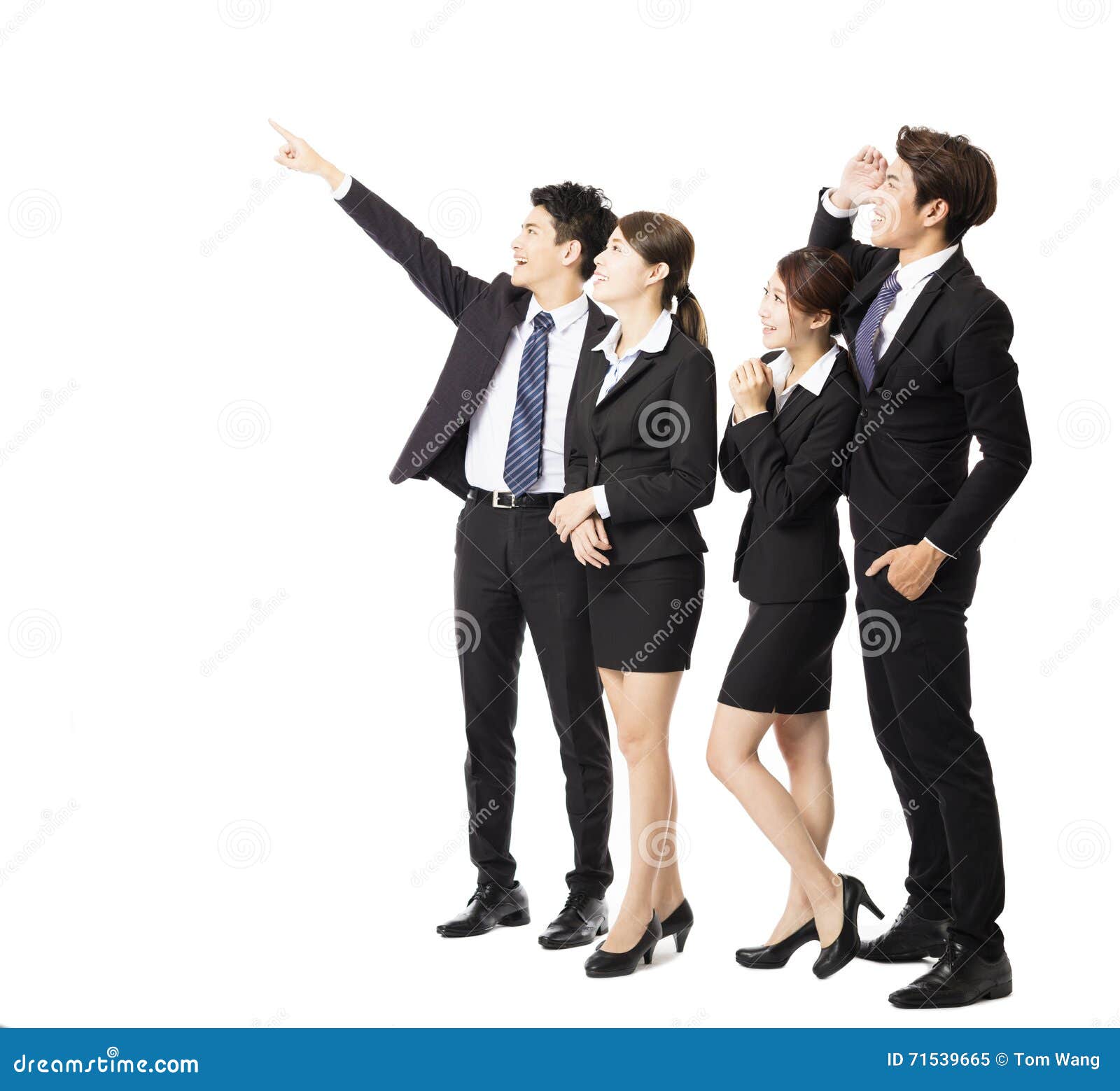 Person Looking Up And Pointing