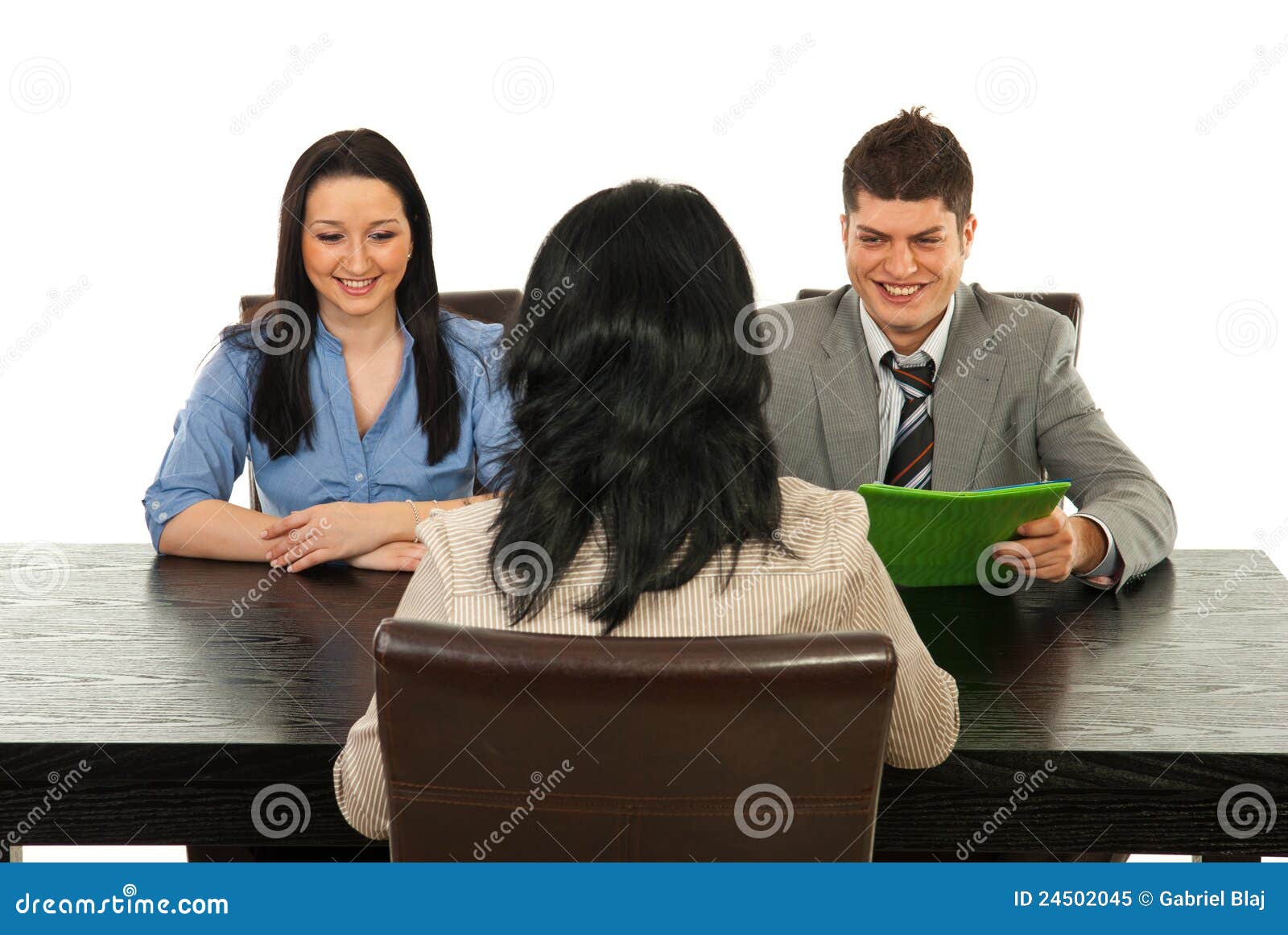 Happy Business Interview People Stock Image - Image of formal ...