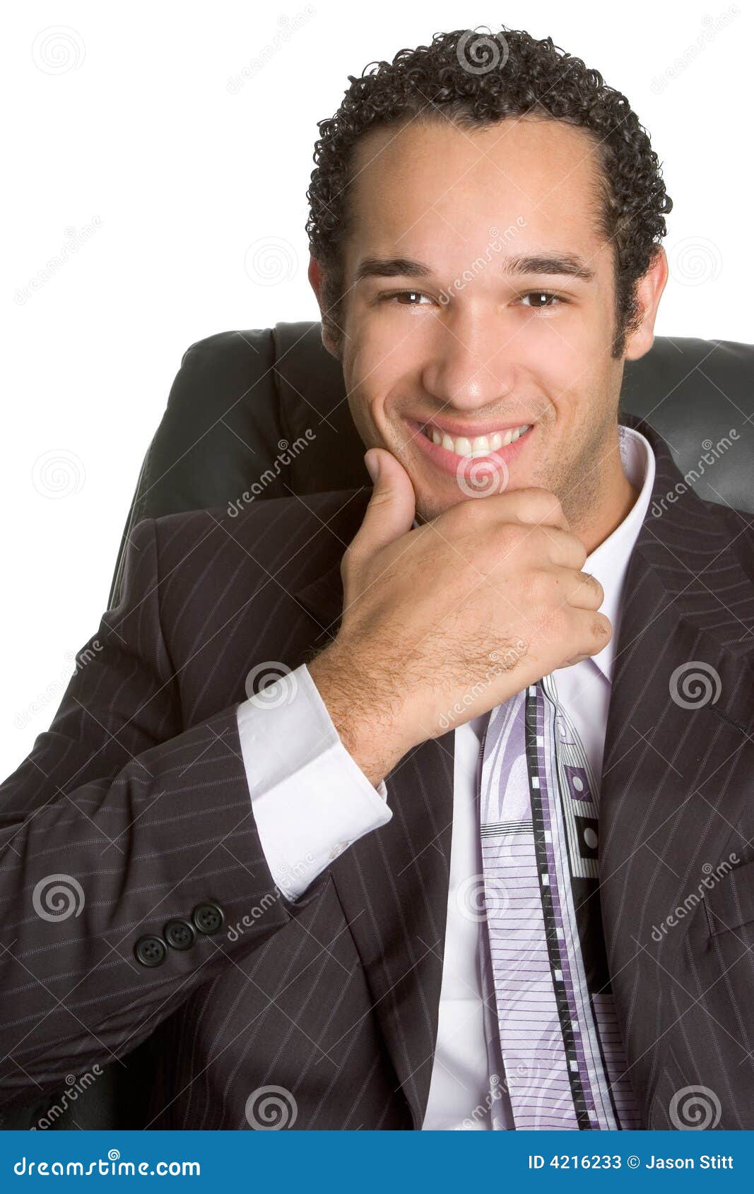 Happy Business Man stock image. Image of american, thoughtful - 4216233