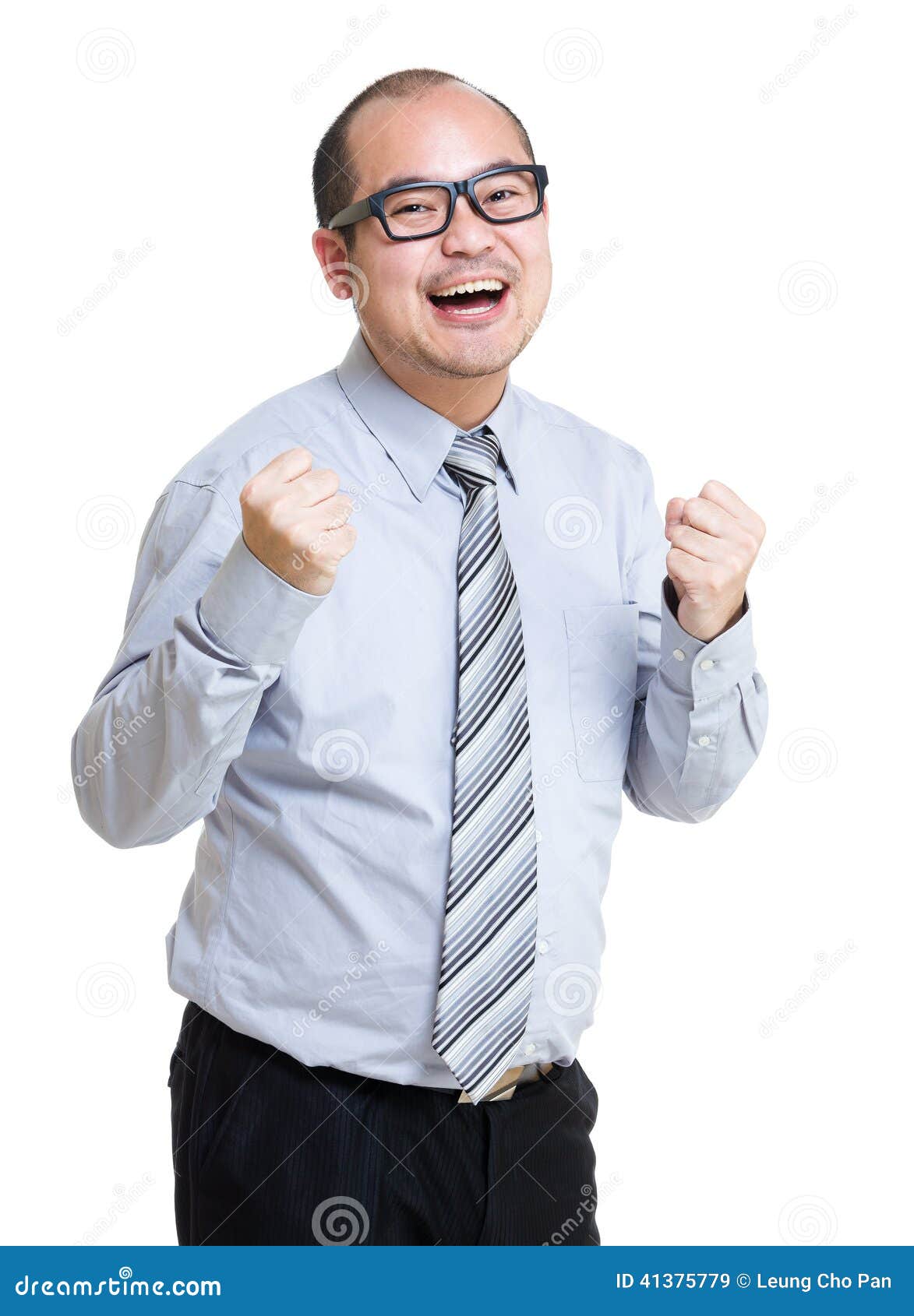 Happy business man stock image. Image of excite, laugh - 41375779