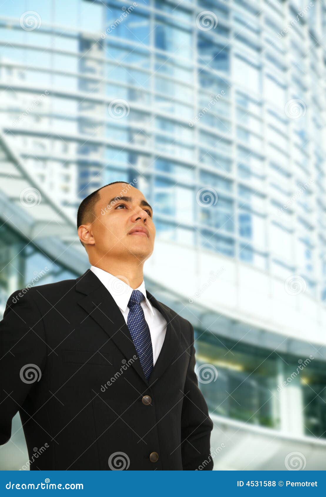 Happy Business Man Outside Building Stock Photo - Image of outside ...