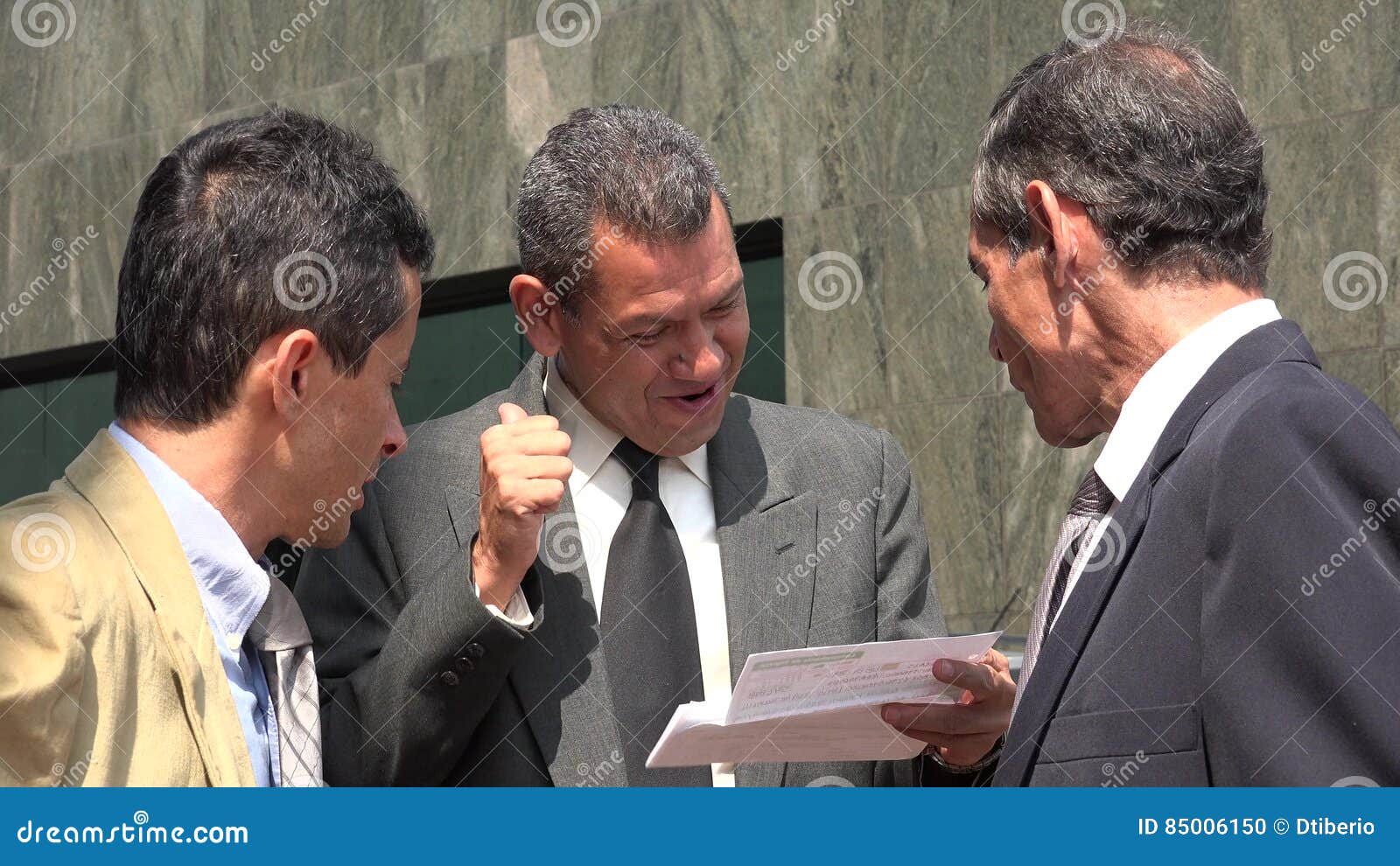 Happy Business Man Reviewing Documents Stock Photo - Image of smile ...