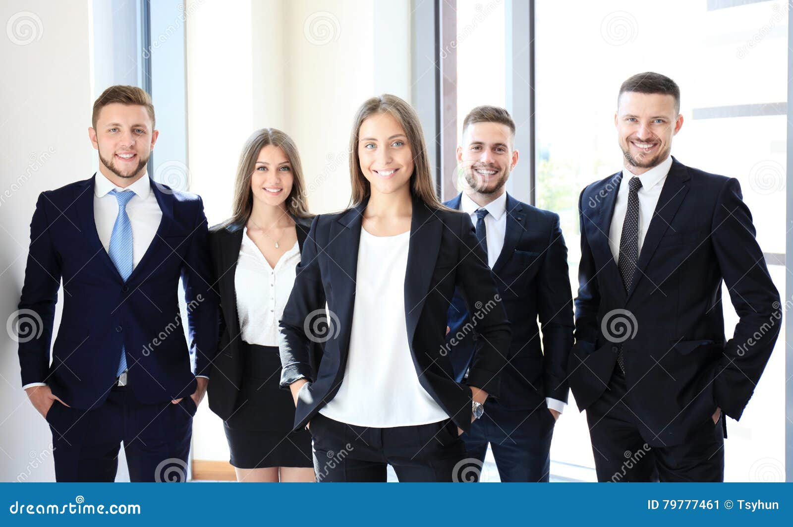Happy business partners stock image. Image of businessman - 79777461