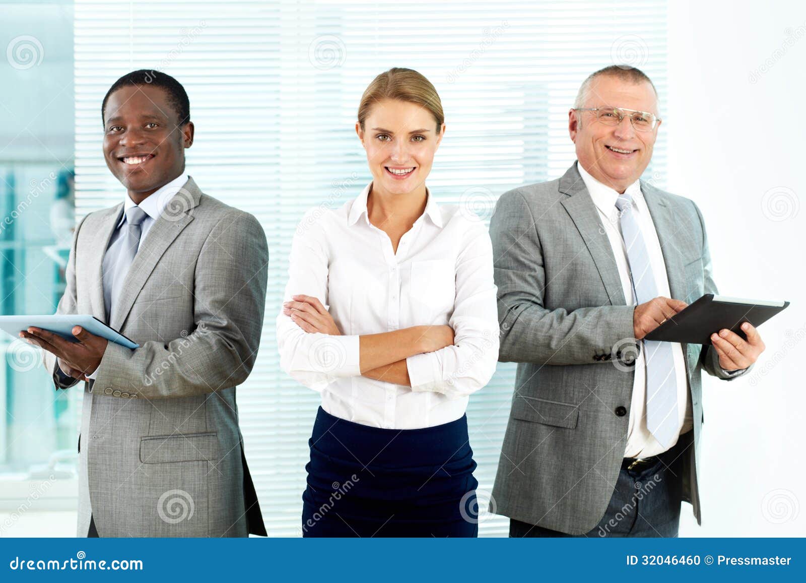 Happy business partners stock photo. Image of cheerful - 32046460