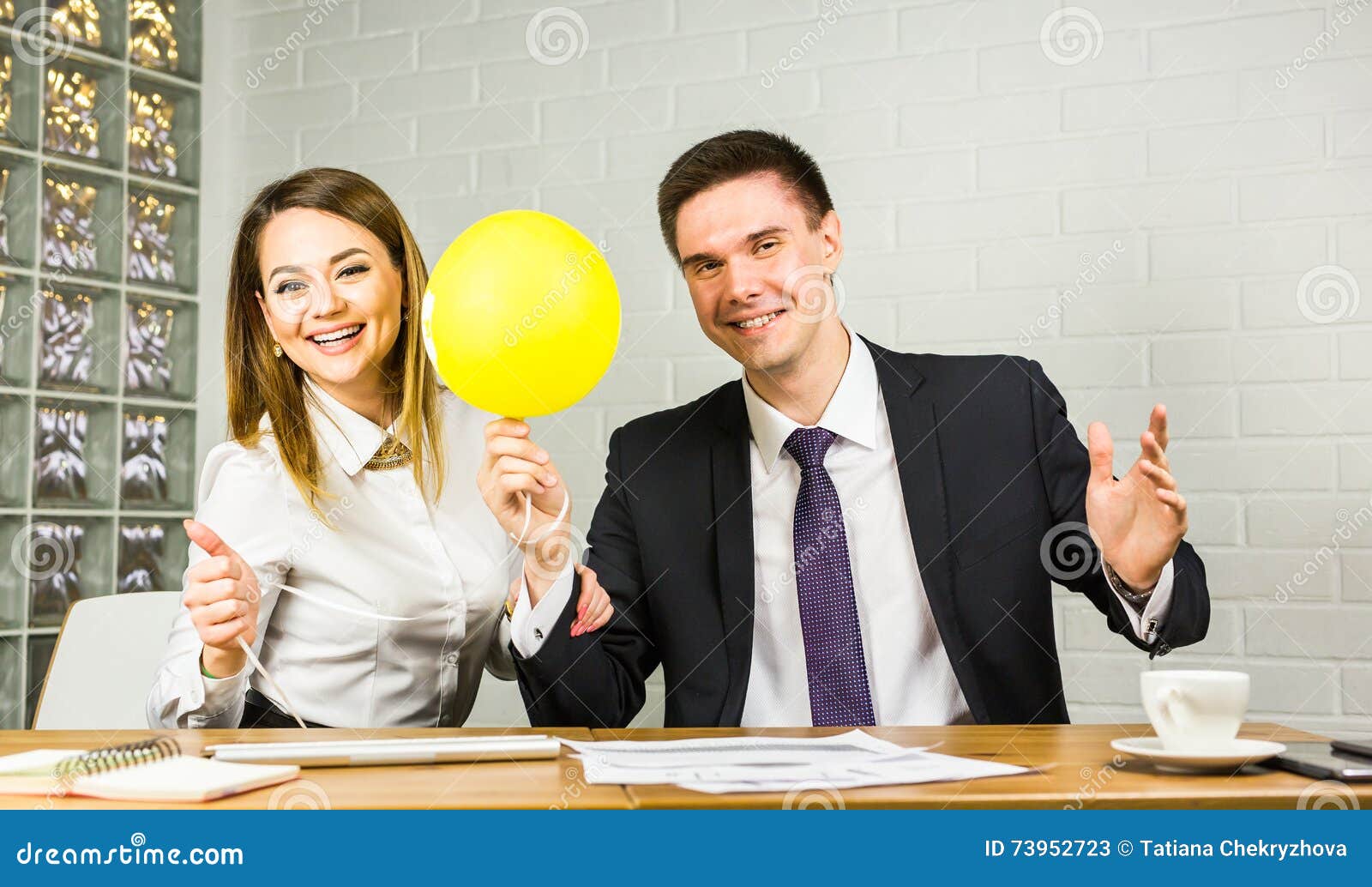 Happy Business People Having Fun in Office Stock Image - Image of ...