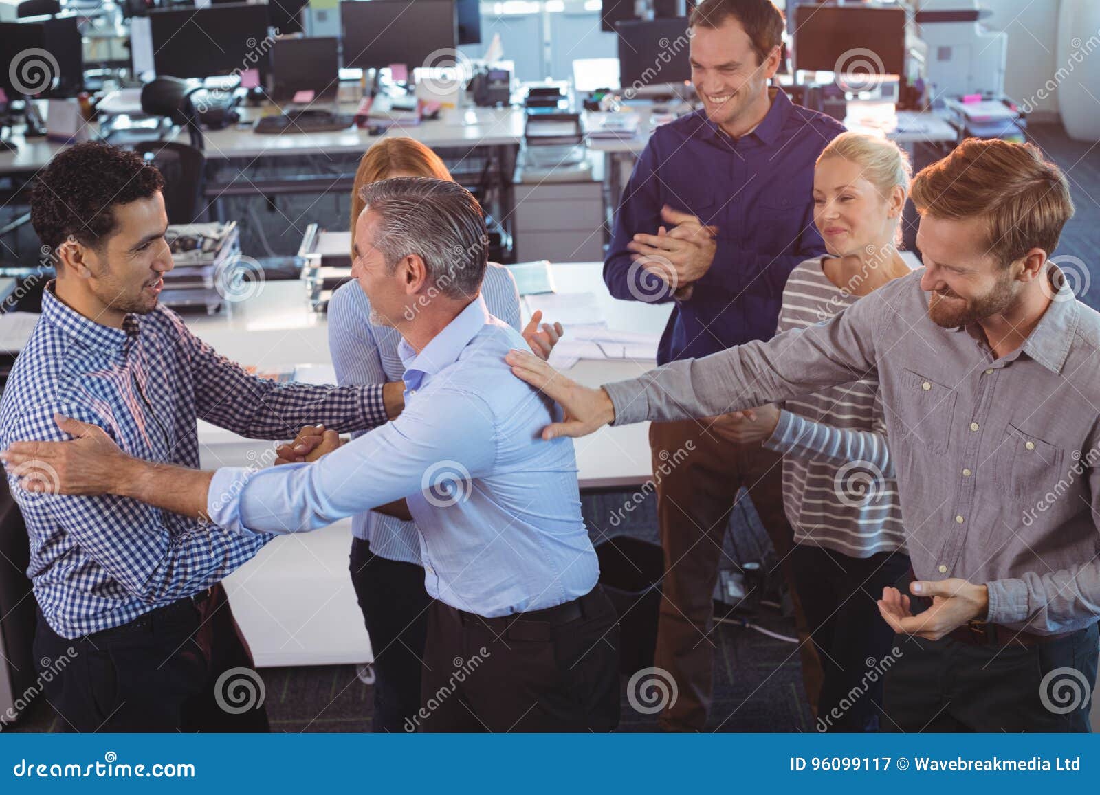 Happy Business People Interacting with Each Other Stock Image - Image ...