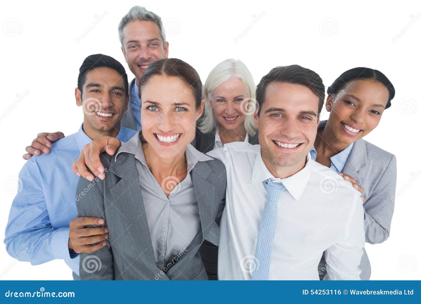 Happy Business People Looking at Camera Stock Photo - Image of ...