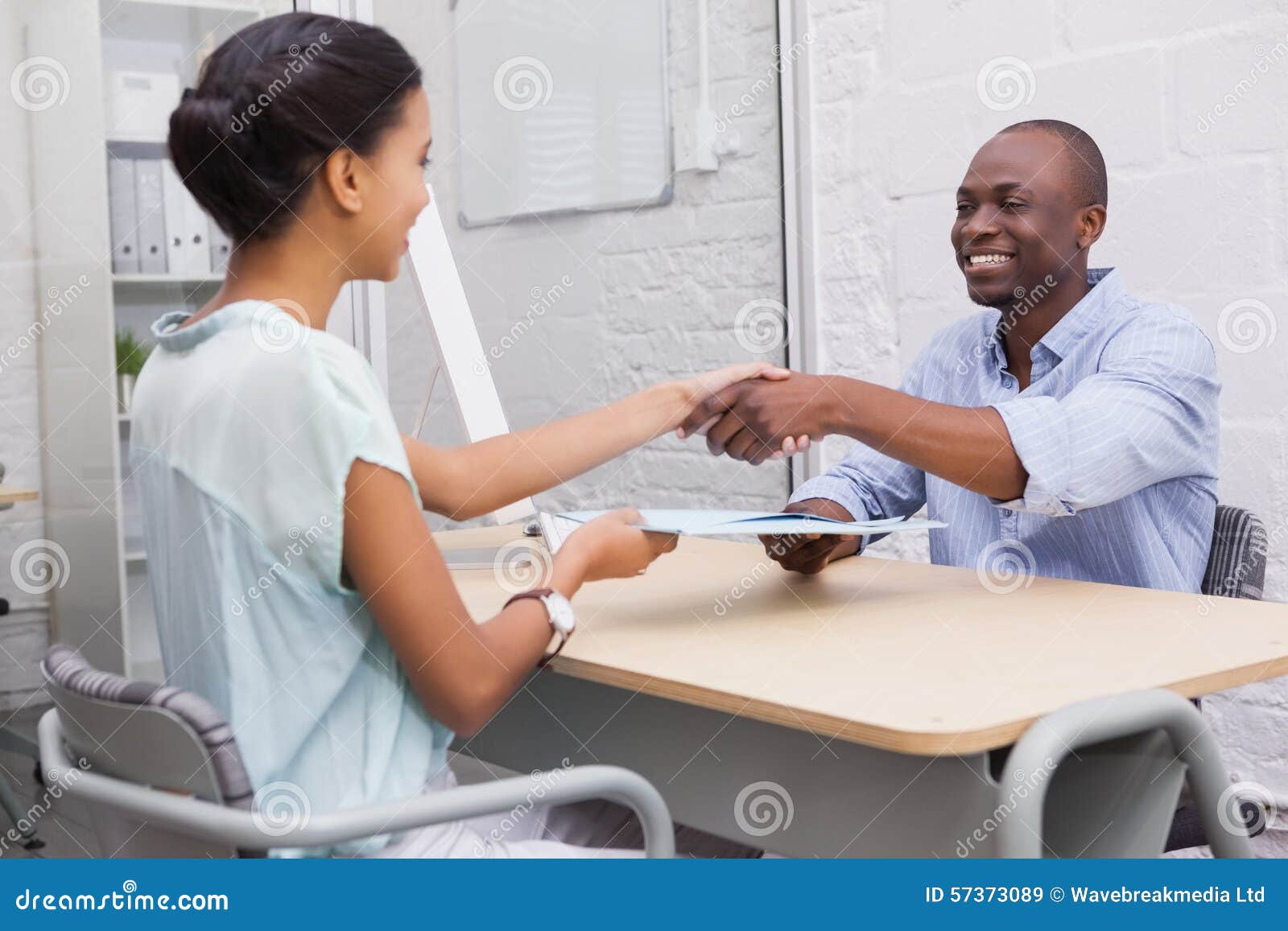 Happy Business People Shaking Hands Stock Image - Image of adult, happy ...