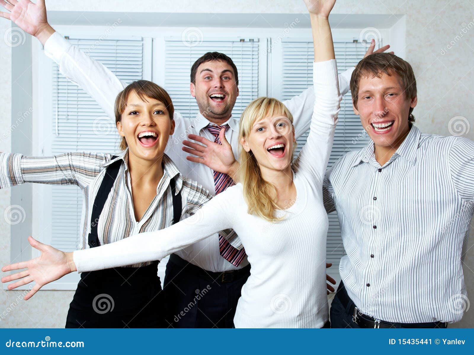 Happy business team stock image. Image of caucasian, engineer - 15435441