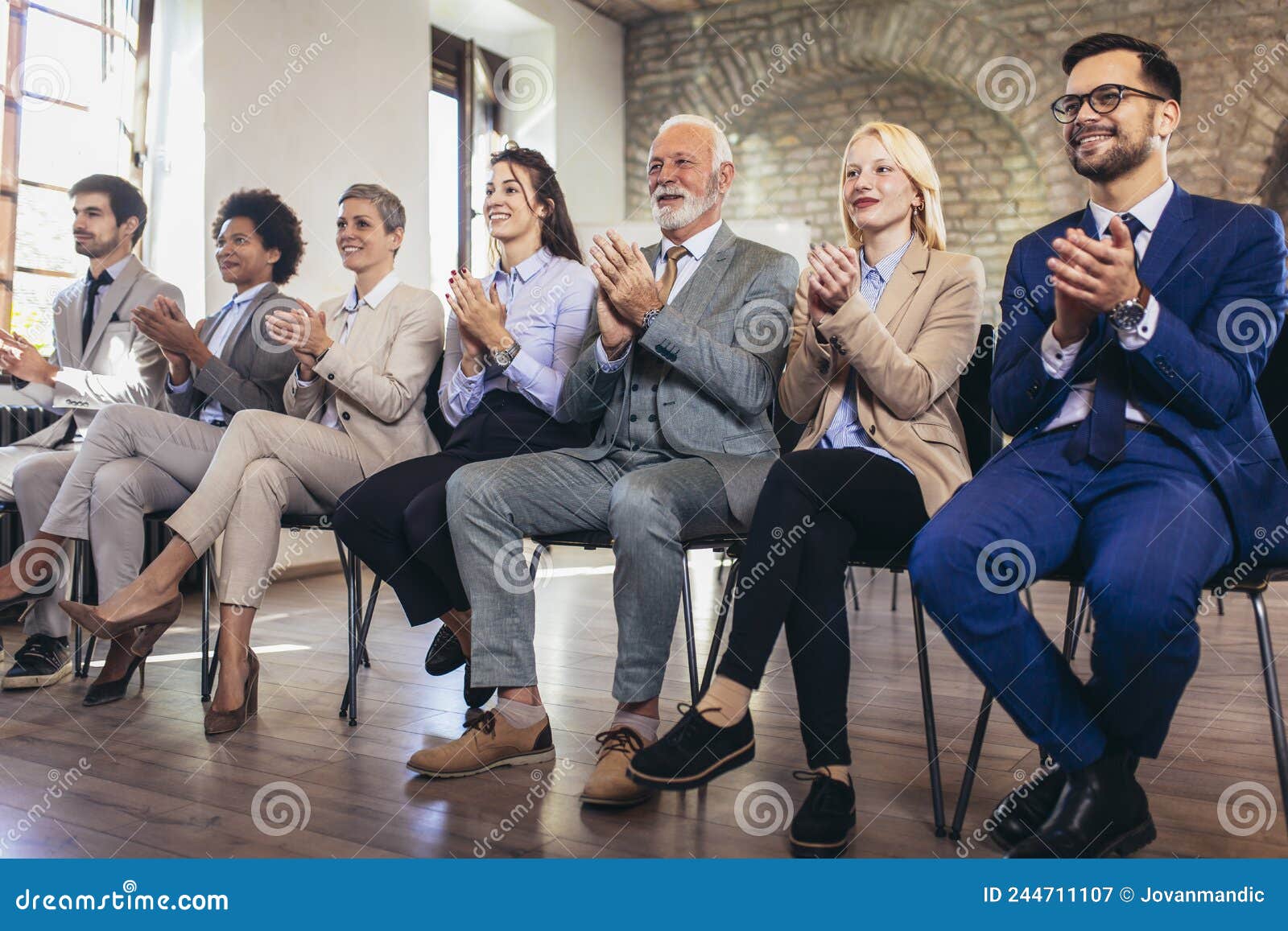 Business Team Applauding after Successful Group Meeting Stock Image ... Business Team Applauding after Successful Group Meeting Stock Image ...