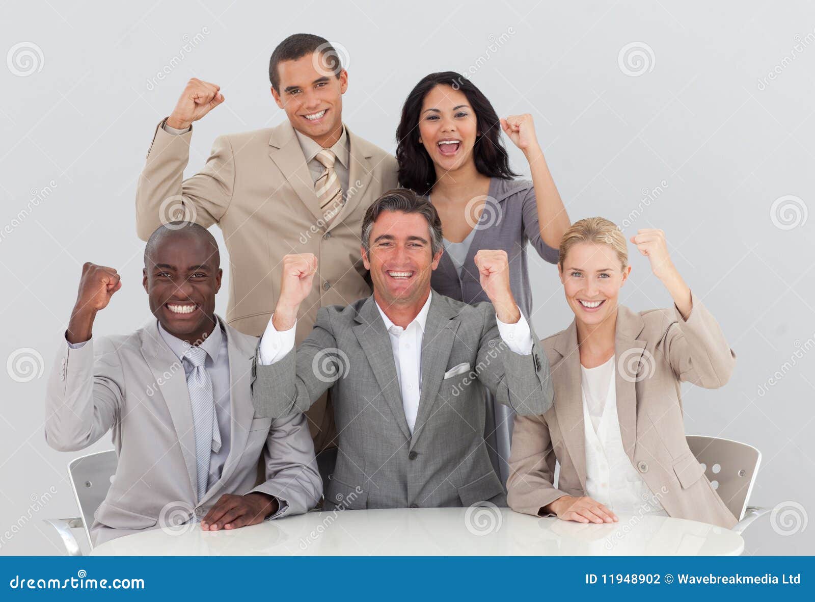 Happy Business Team Celebrating a Success Stock Photo - Image of ...