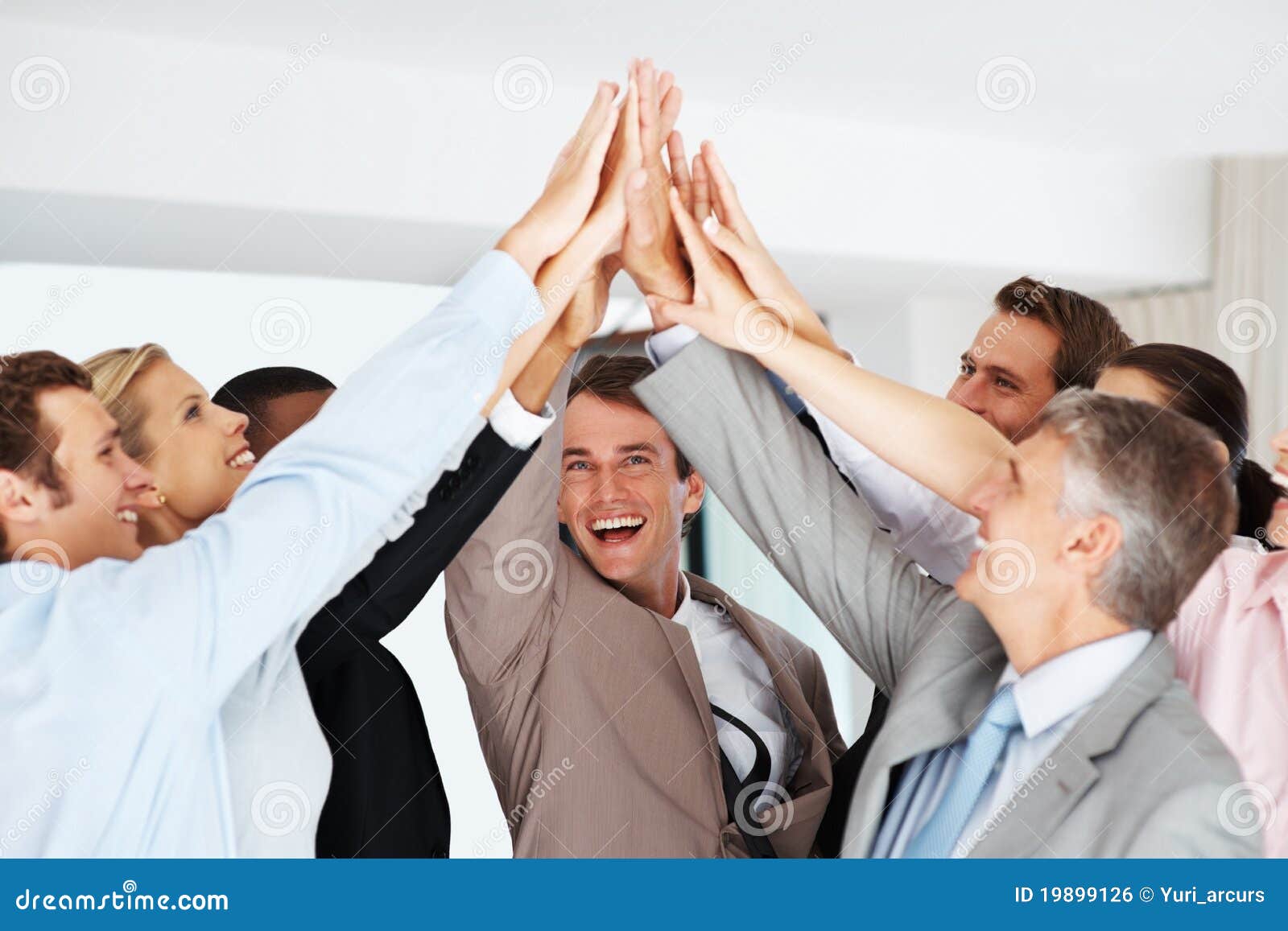 Happy Business Team Celebrating Success Stock Photo - Image of adult ...