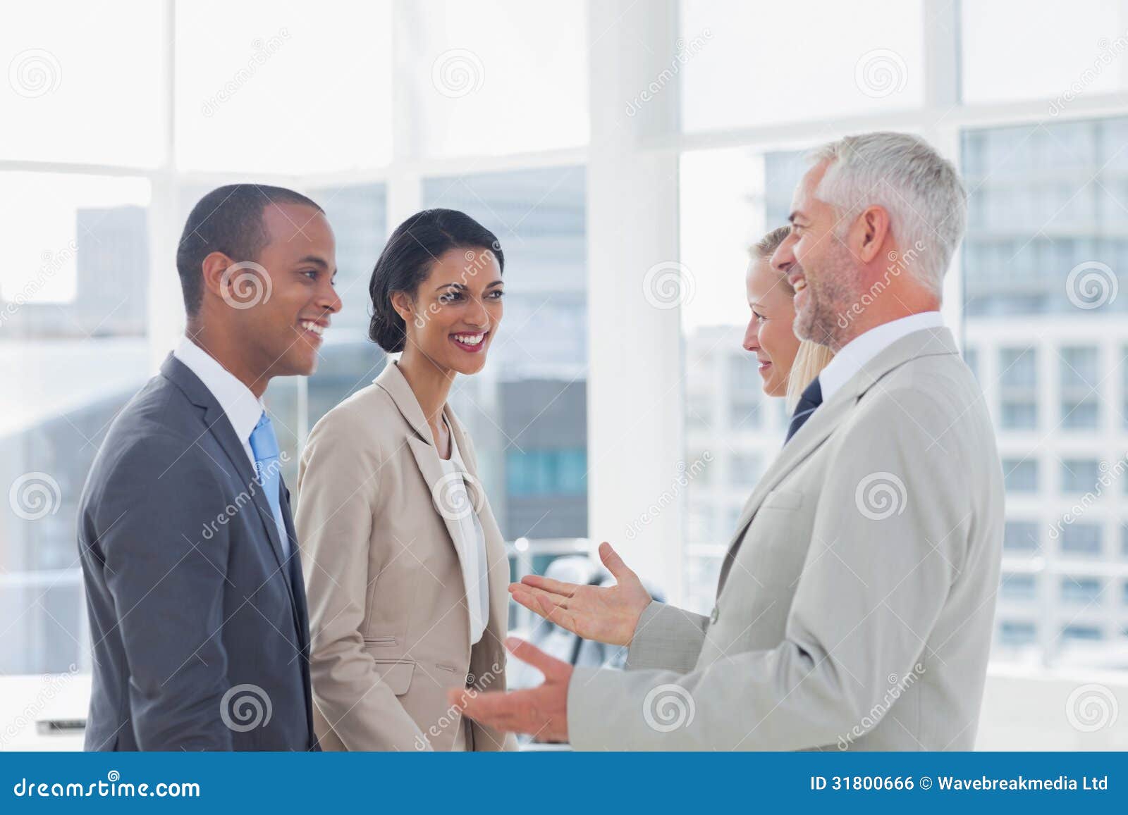 Happy Business Team Chatting Stock Photo - Image of cheerful, smiling ...
