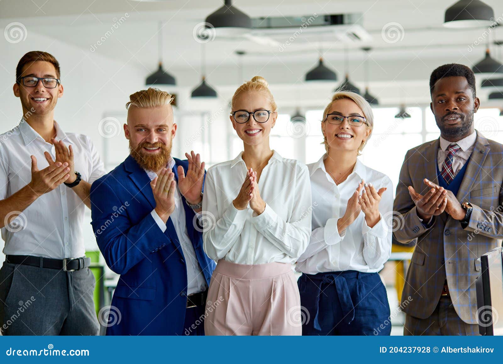 Happy Business Team Congratulate Colleague with a Good Job Stock Photo ... Happy Business Team Congratulate Colleague with a Good Job Stock Photo ...
