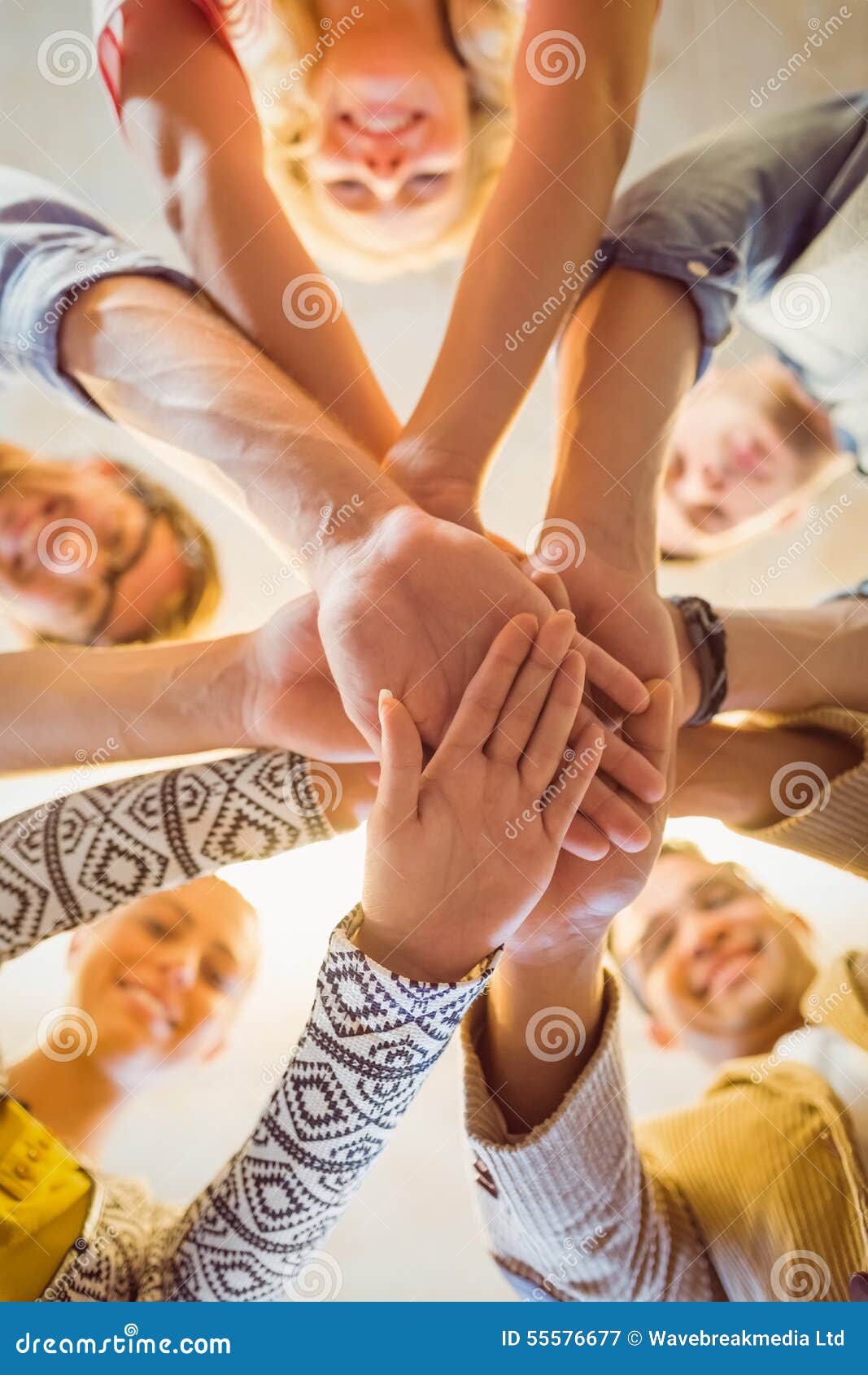 Happy Business Team Joining Their Hands Stock Image - Image of ...
