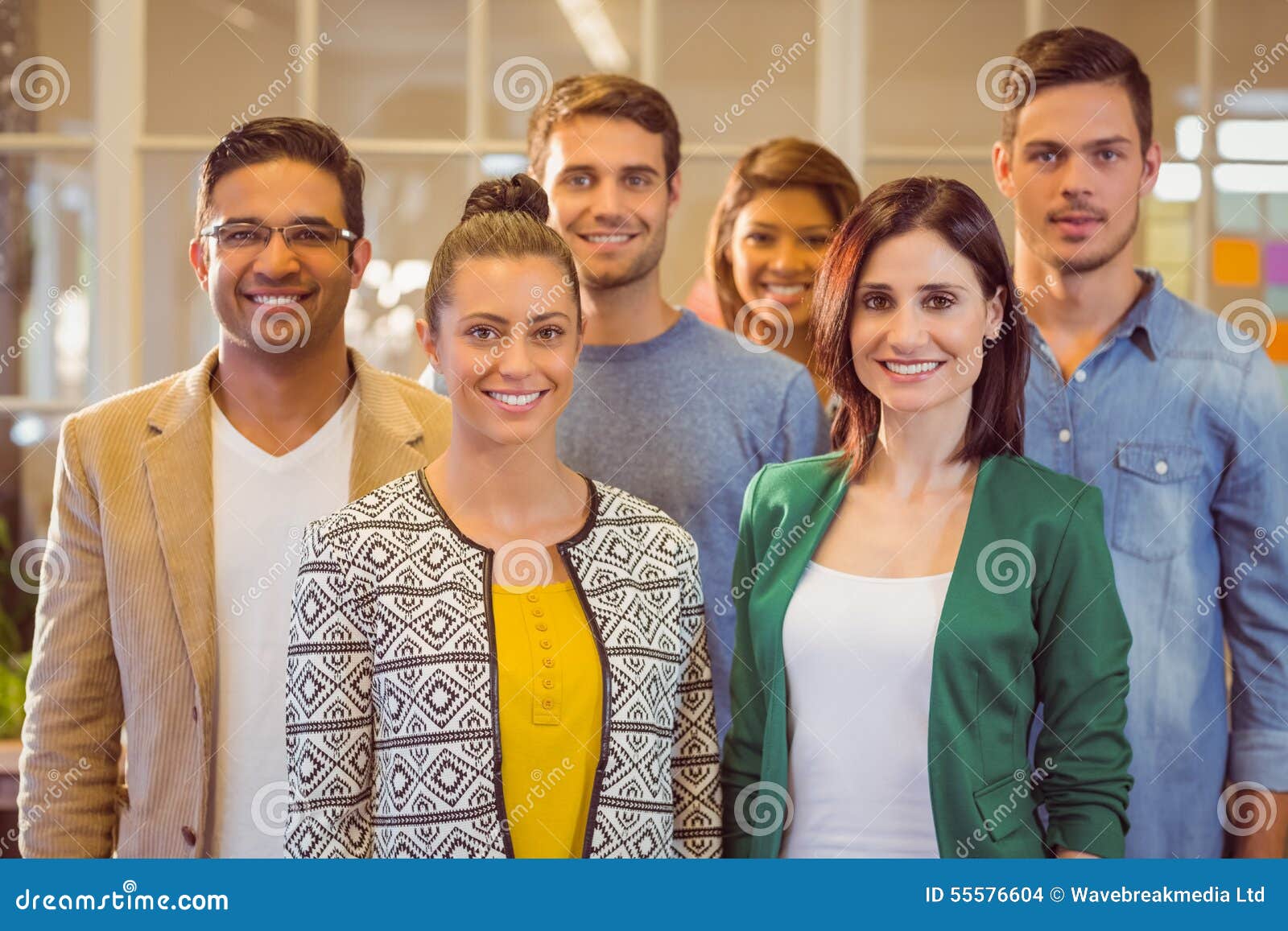 Happy Business Team Smiling at Camera Stock Photo - Image of occupation ...