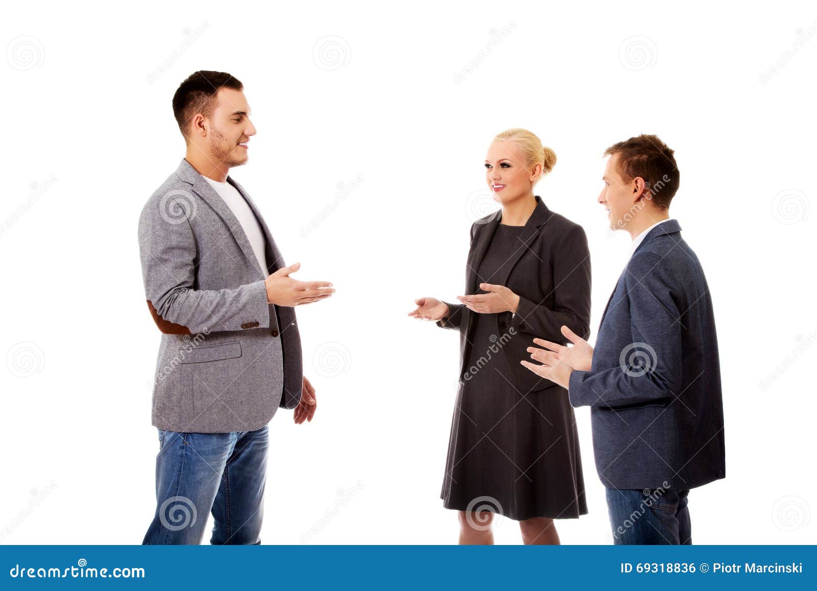 Happy Business Team Talking Together Stock Photo - Image of business ...