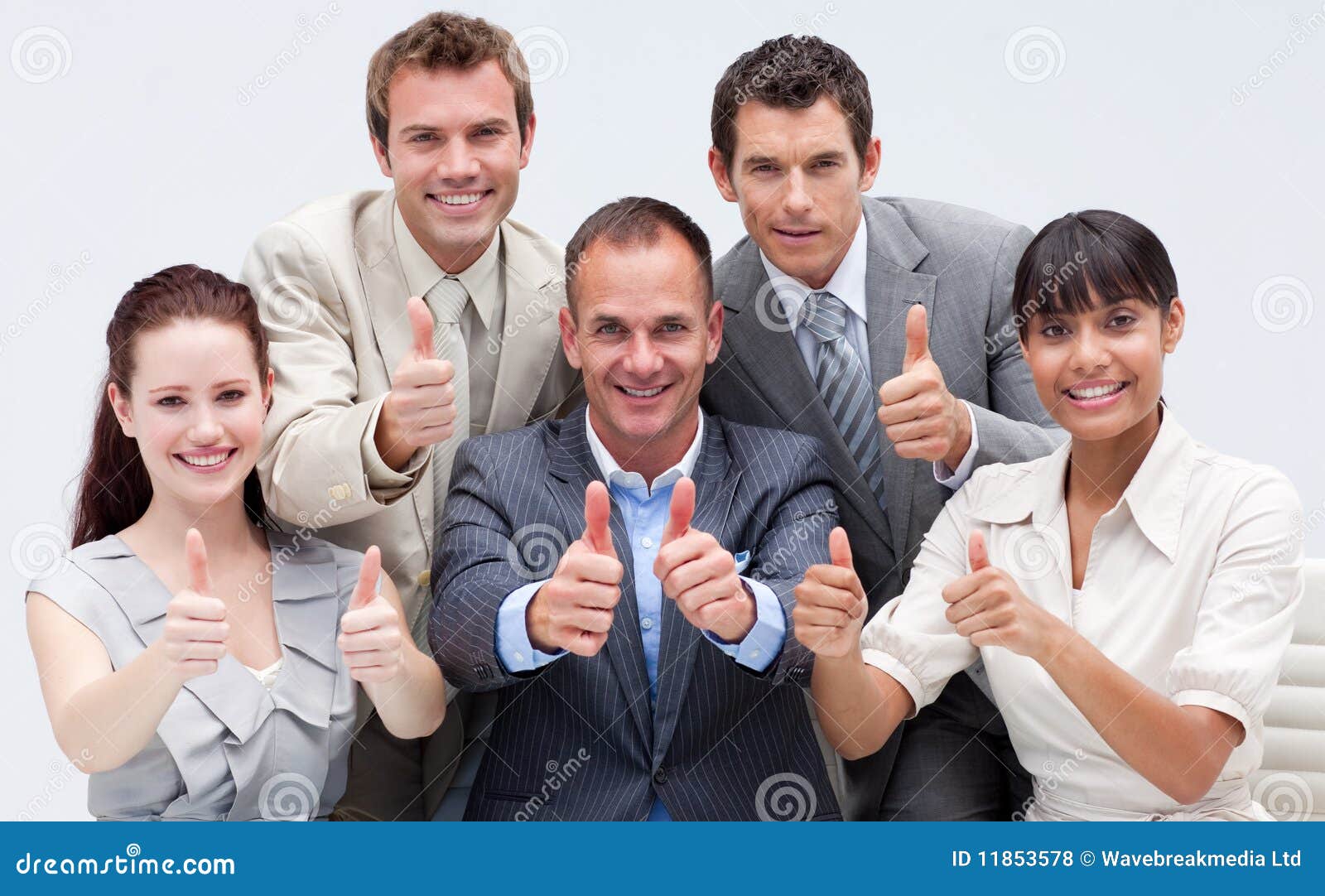 Happy Business Team With Thumbs Up Stock Photography | CartoonDealer ...