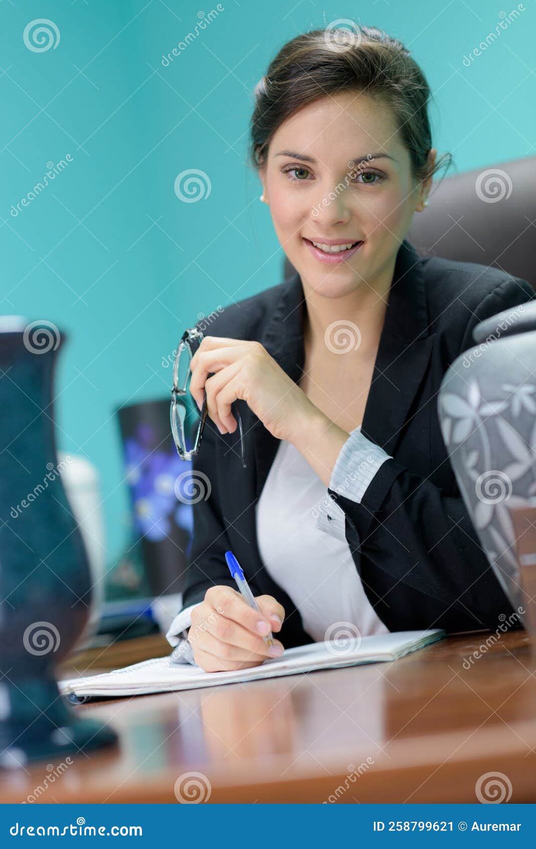 Happy Business Woman in Office Stock Image - Image of female, space ... Happy Business Woman in Office Stock Image - Image of female, space ...