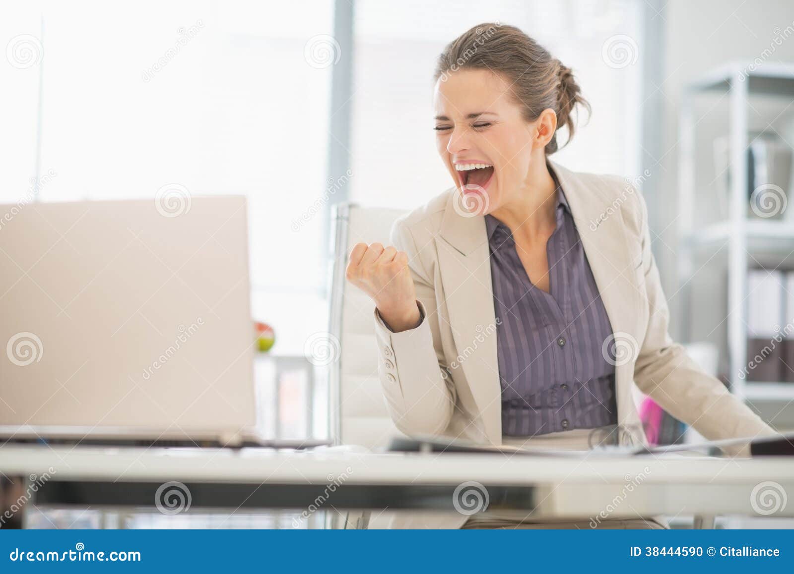 Happy Business Woman in Office Rejoicing Success Stock Photo - Image of ... Happy Business Woman in Office Rejoicing Success Stock Photo - Image of ...