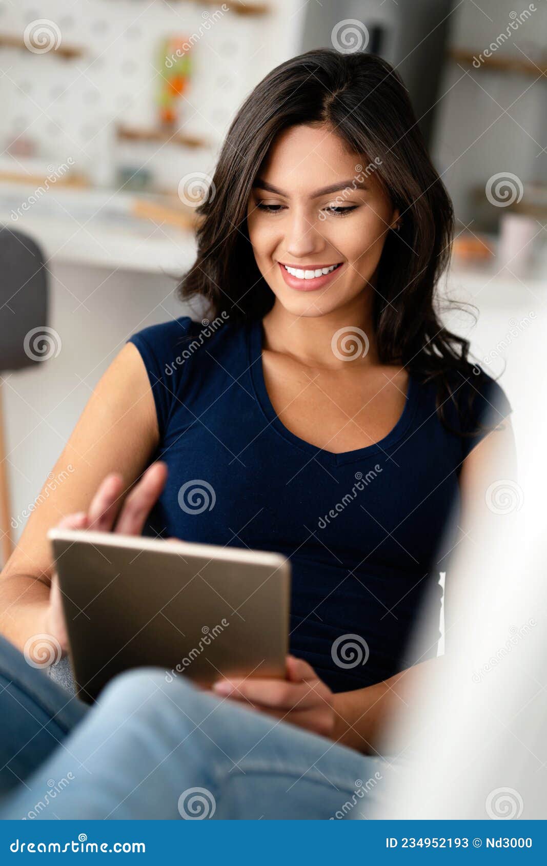 Happy Business Woman Using Digital Tablet Computer. Business ... Happy Business Woman Using Digital Tablet Computer. Business ...