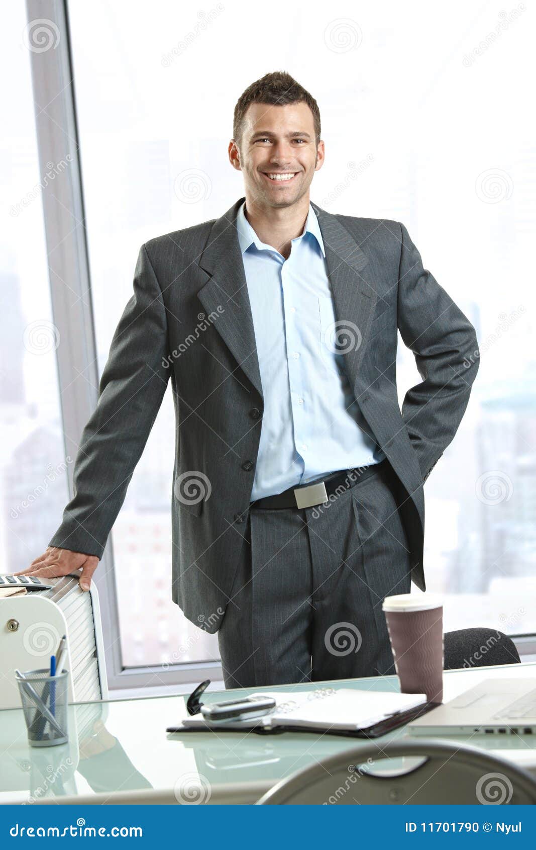 Happy businessman stock photo. Image of american, collar - 11701790