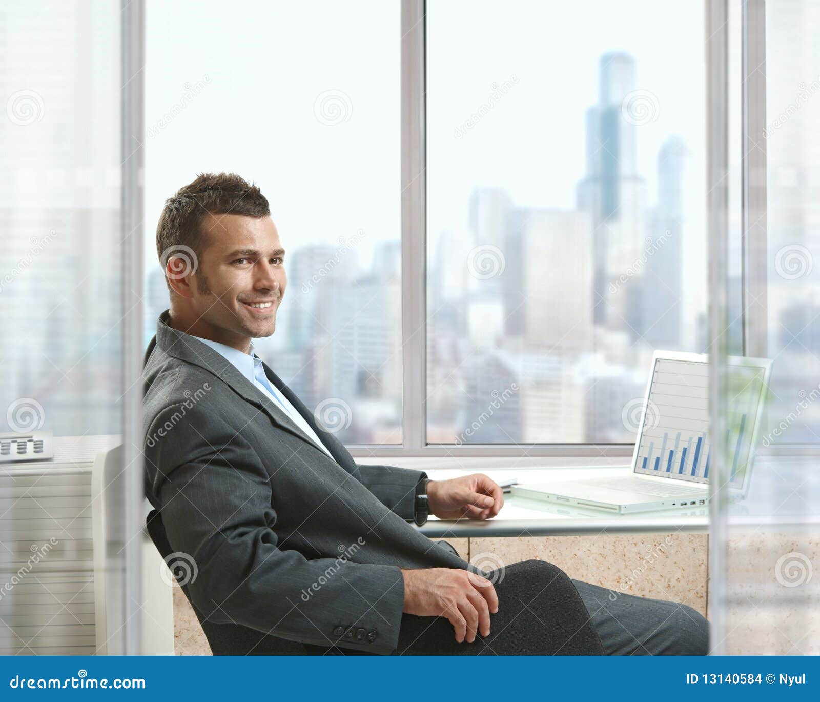 Happy businessman stock photo. Image of businesspeople - 13140584