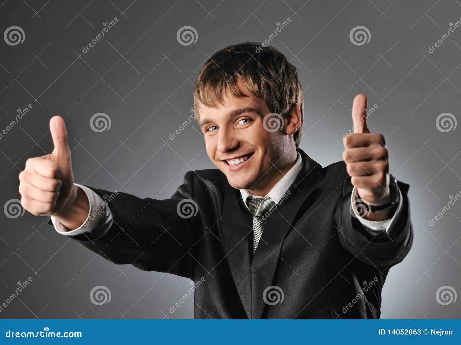 Happy businessman stock image. Image of achievement, luck - 14052063