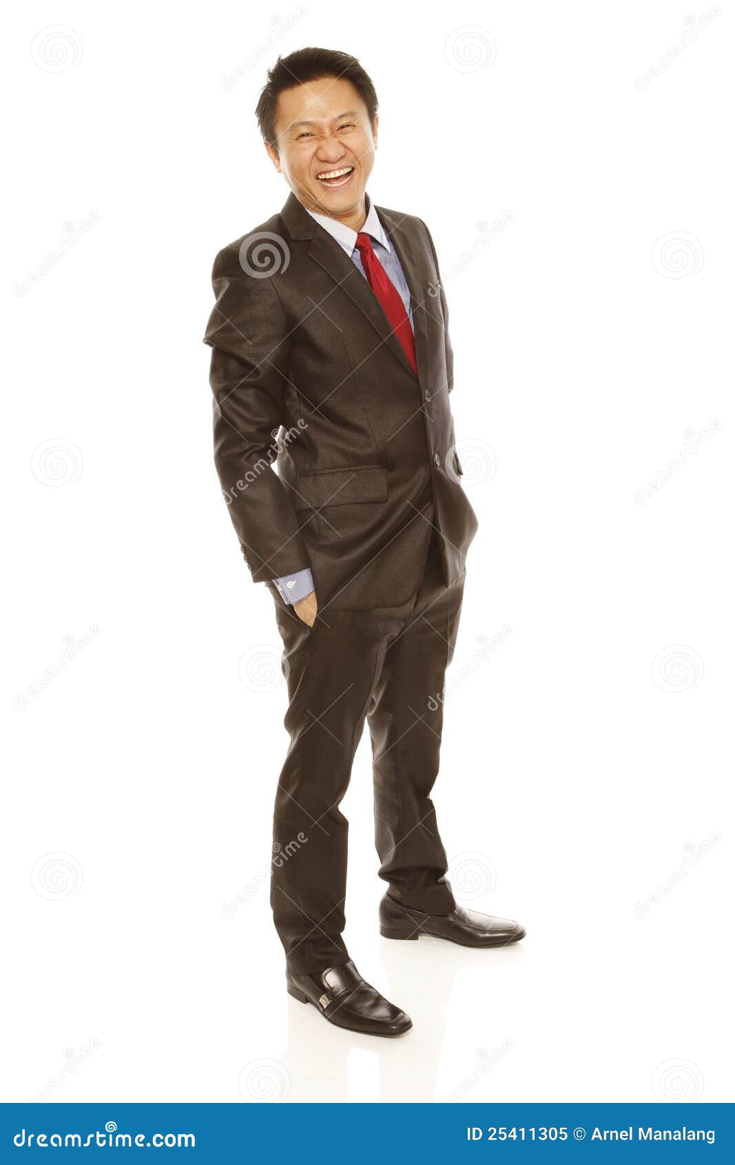 Happy Businessman stock image. Image of jolly, studio - 25411305