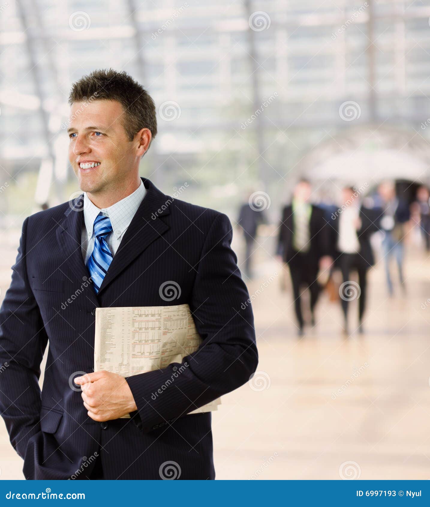 Happy businessman stock image. Image of face, hall, executives - 6997193