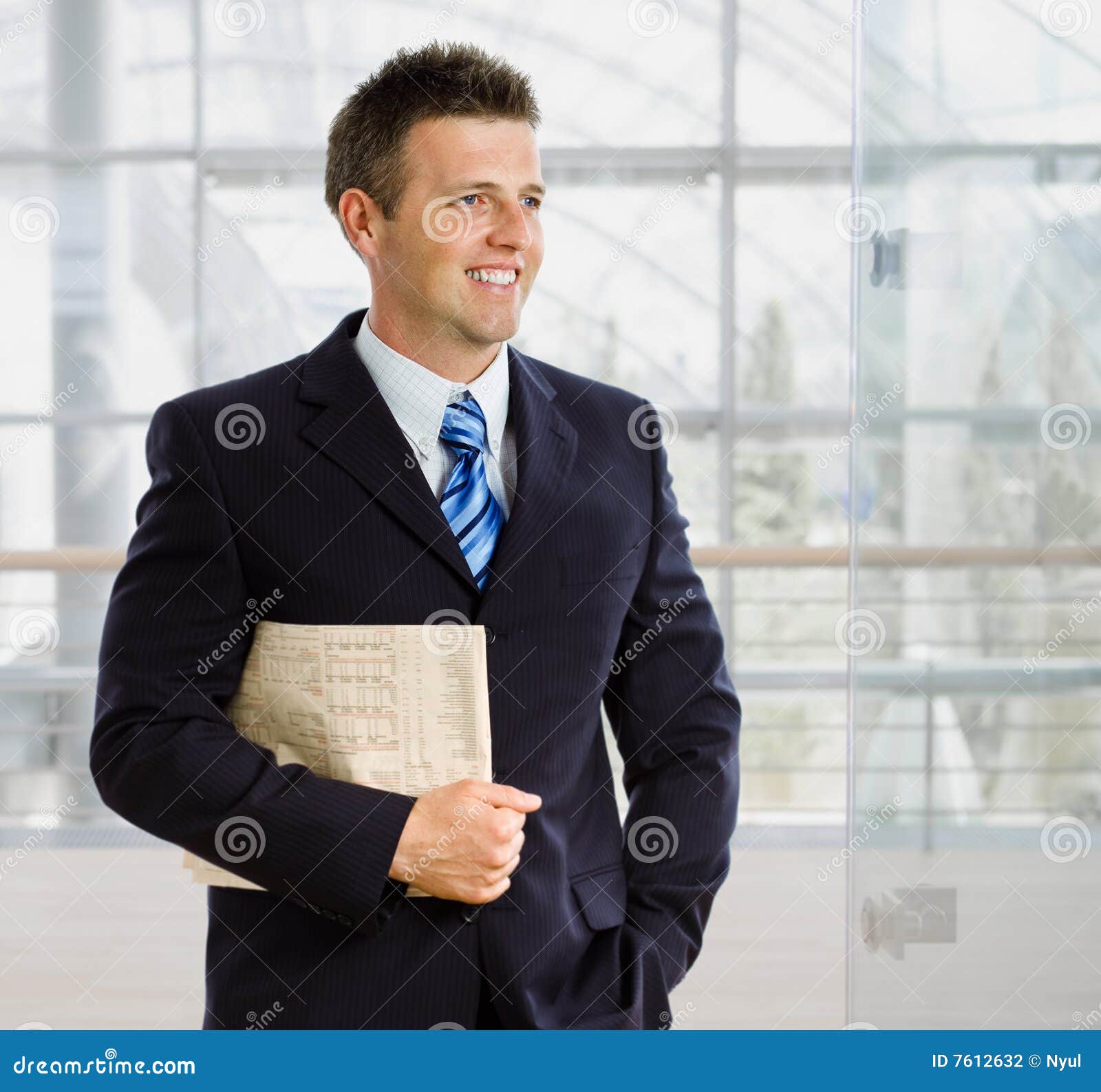 Happy businessman stock photo. Image of goodlooking, european - 7612632