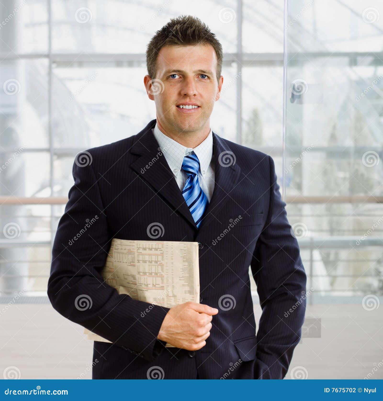 Happy businessman stock photo. Image of businessmen, collar - 7675702