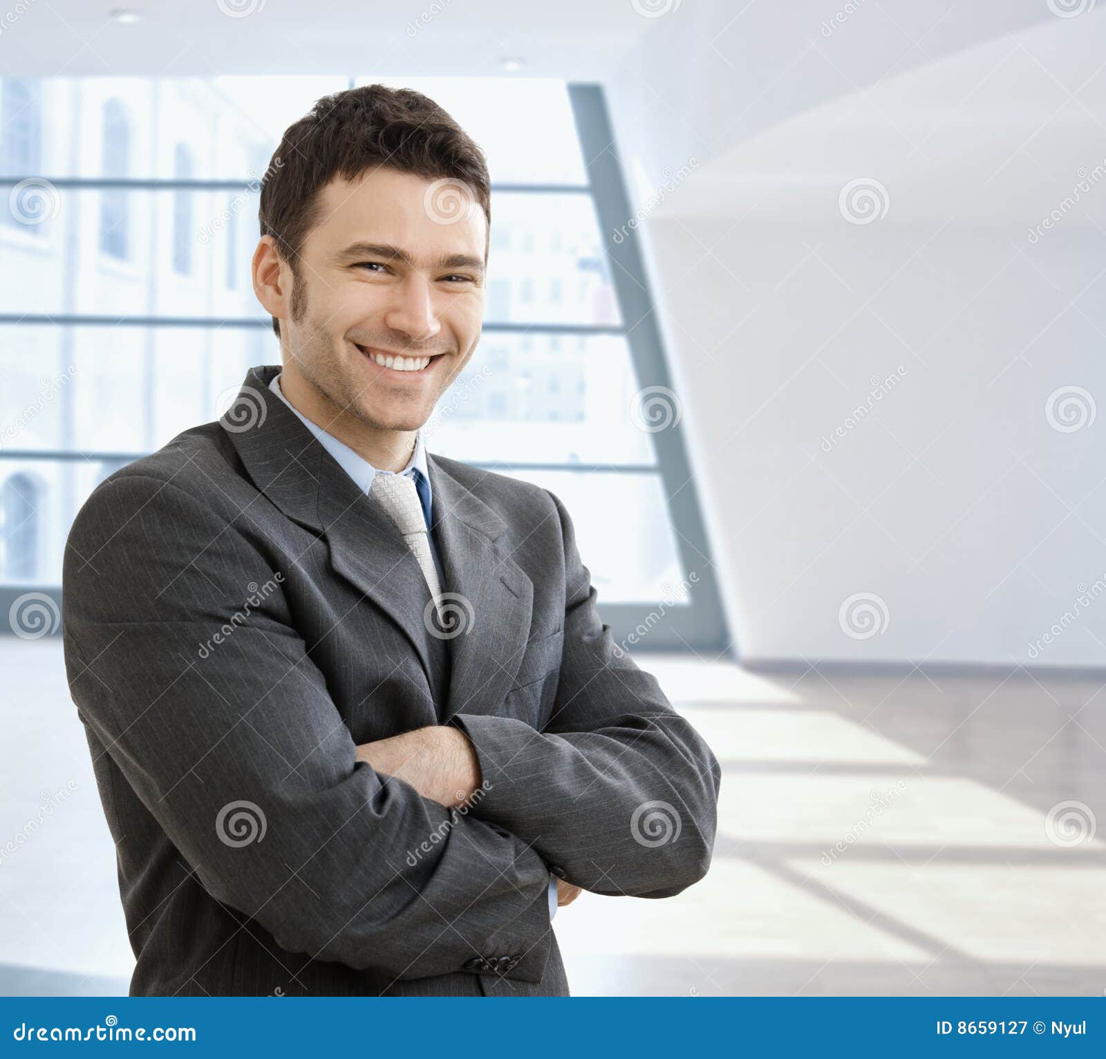 Happy businessman stock image. Image of career, formal - 8659127