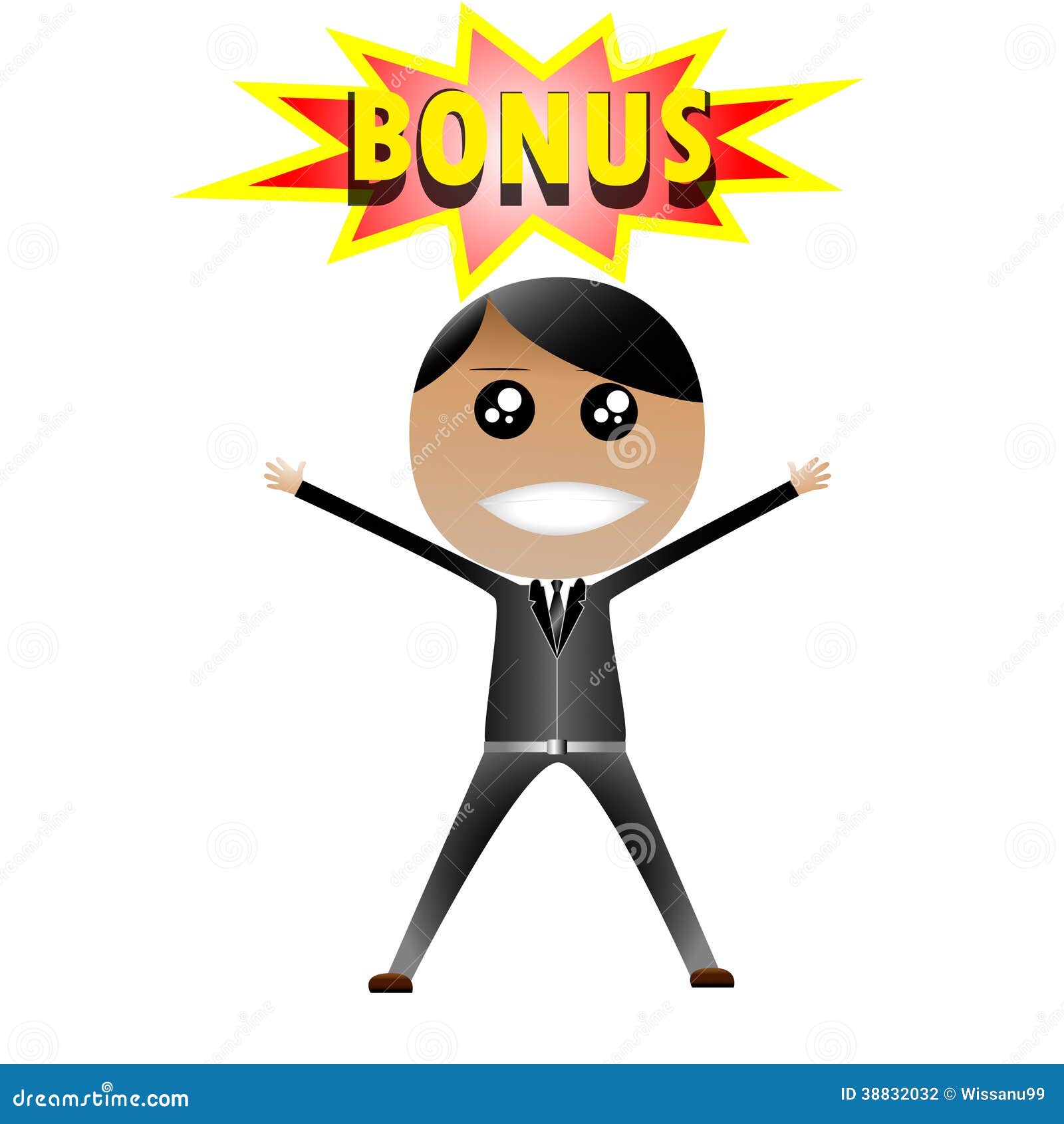 Bonuses - Cartoon Illustration On Green Chalkboard. Stock Photo ...